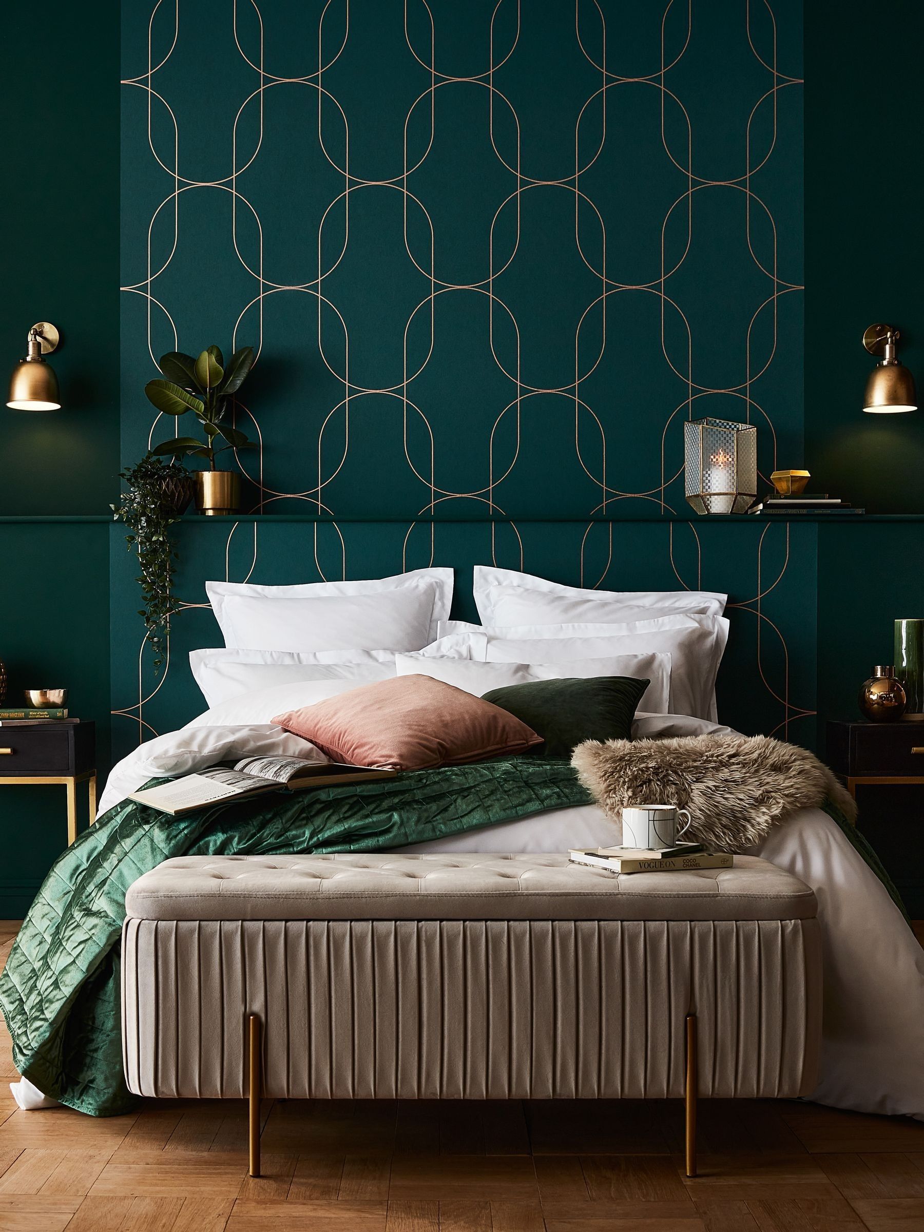 Buy Graham & Brown Green or Cooper Palais A4 Wallpaper Sample from the ...