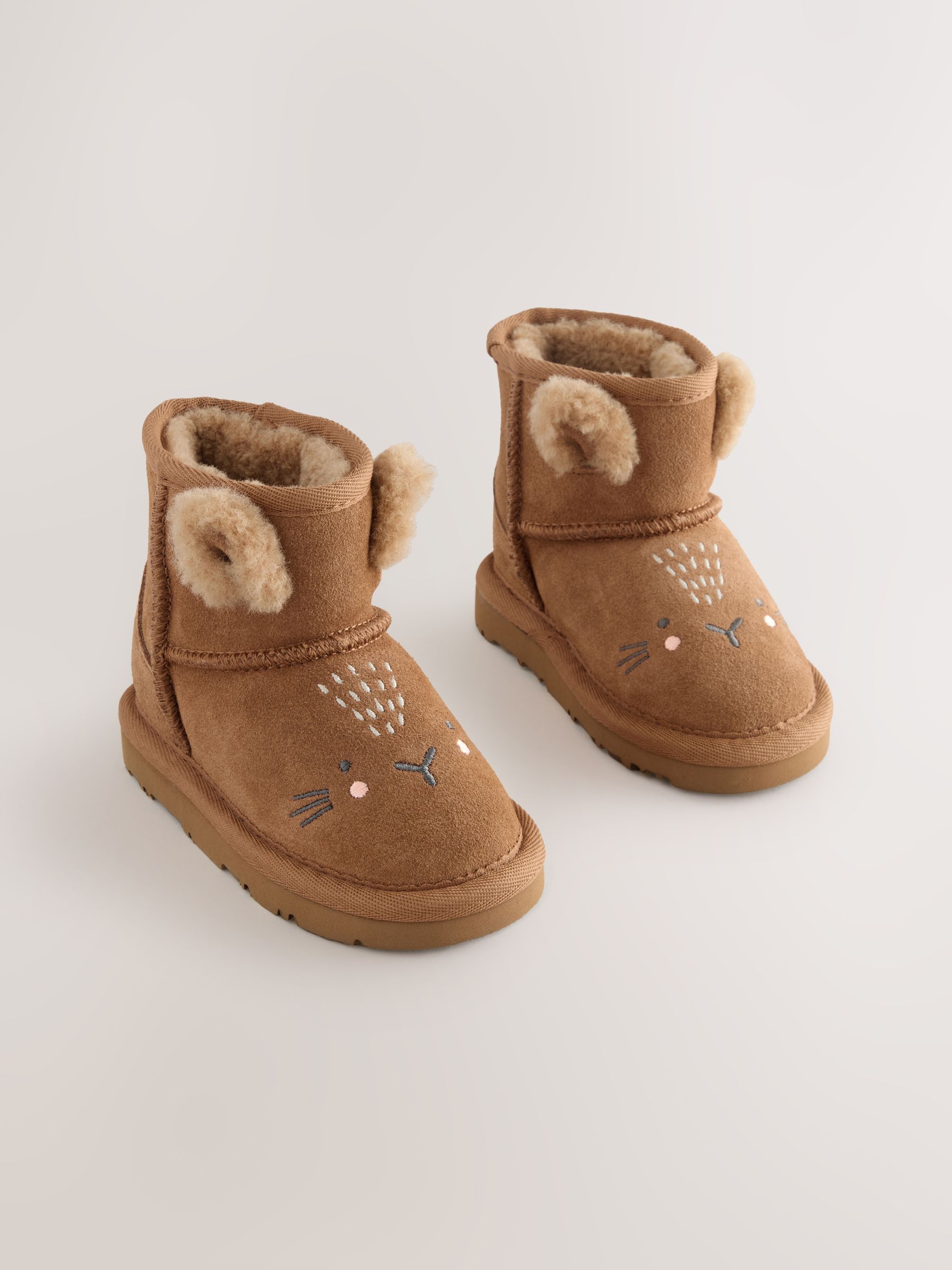 Buy Tan Brown Standard Fit (F) Suede Pull On Boots from Next Australia