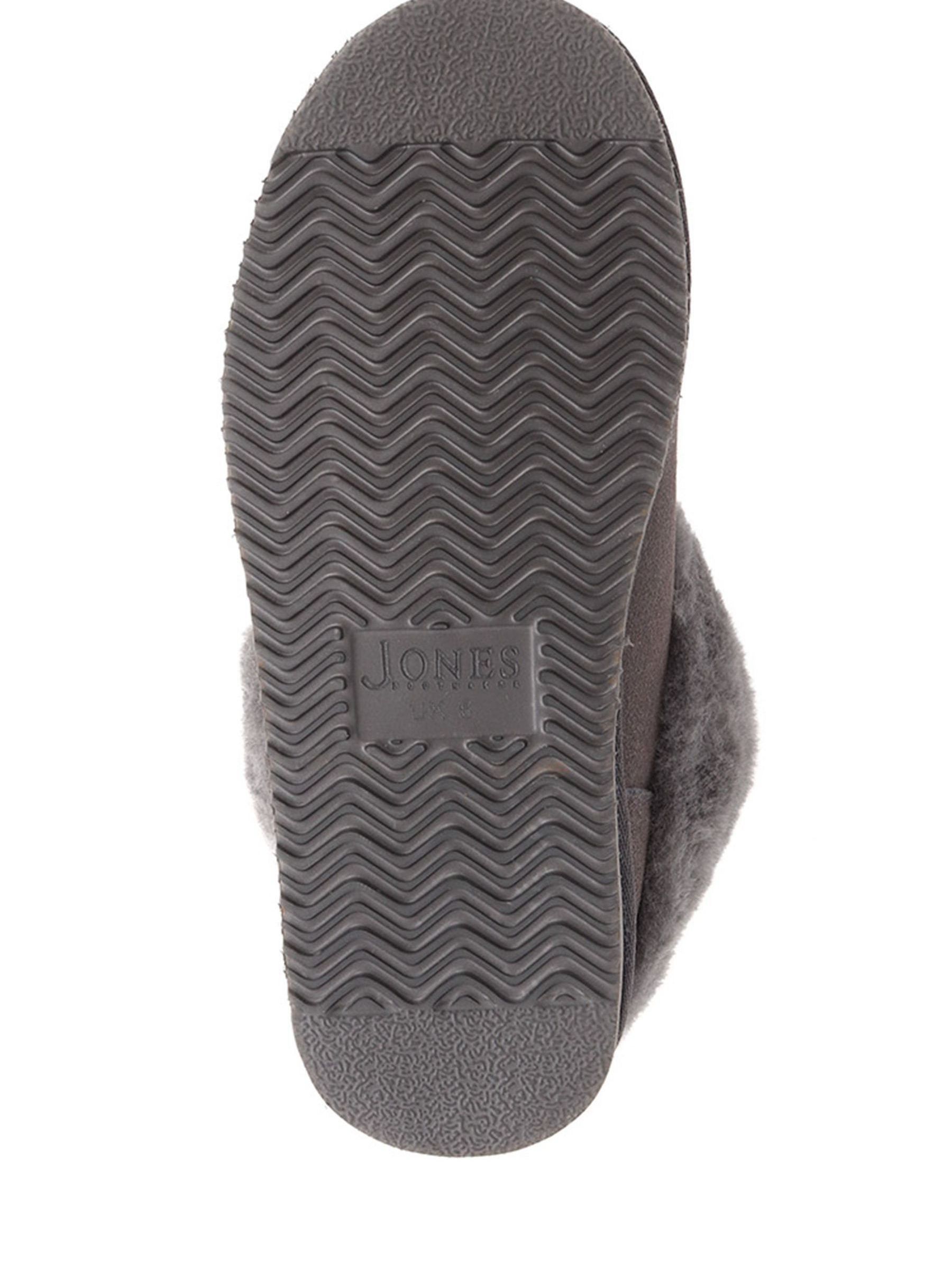 Buy Jones Bootmaker Grey Winter Fabiola Faux Fur Slippers from the Next ...