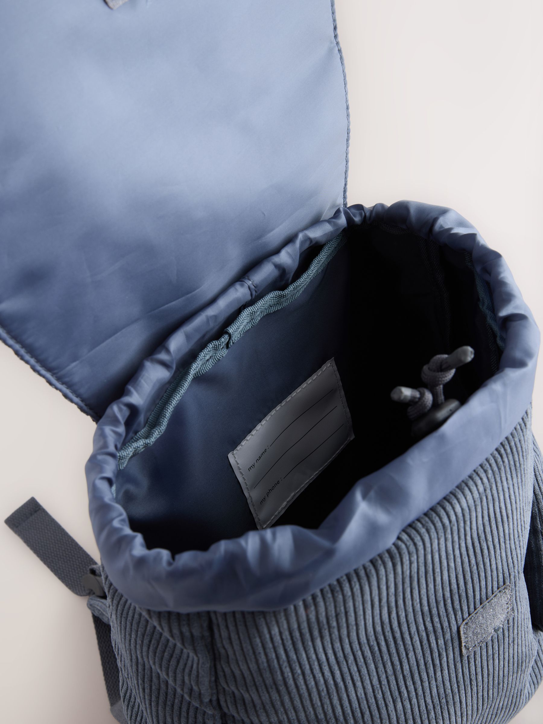 Buy Blue Cord Corduroy Backpack from the Next UK online shop