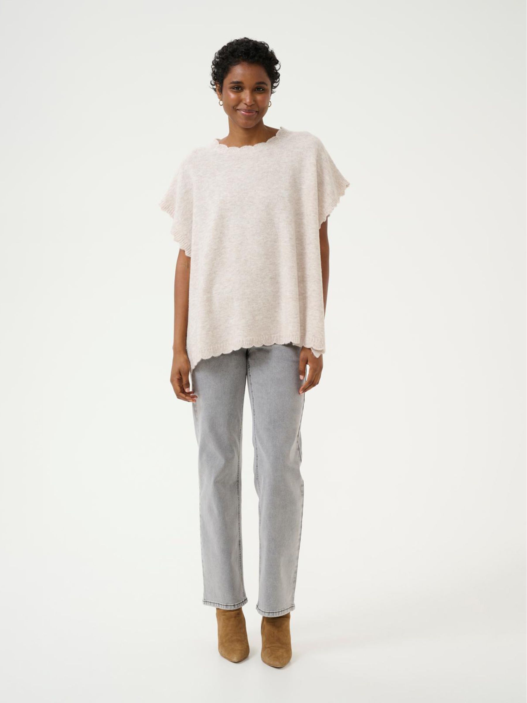Buy Cream Grey Soft Knit Poncho from the Next UK online shop