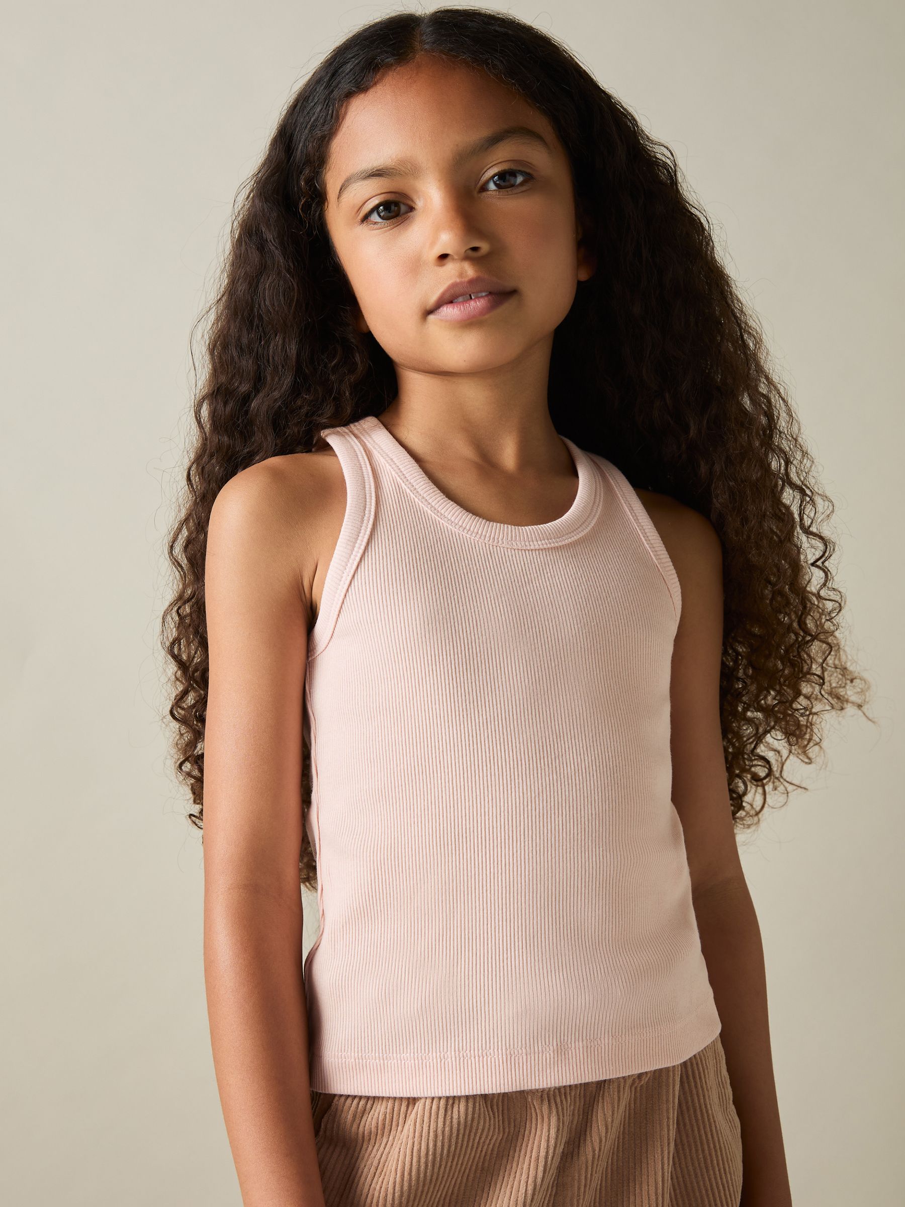 Buy Reiss Multicolour Violet 3 Pack 4-9 yrs Stretch-Cotton Ribbed Vest ...