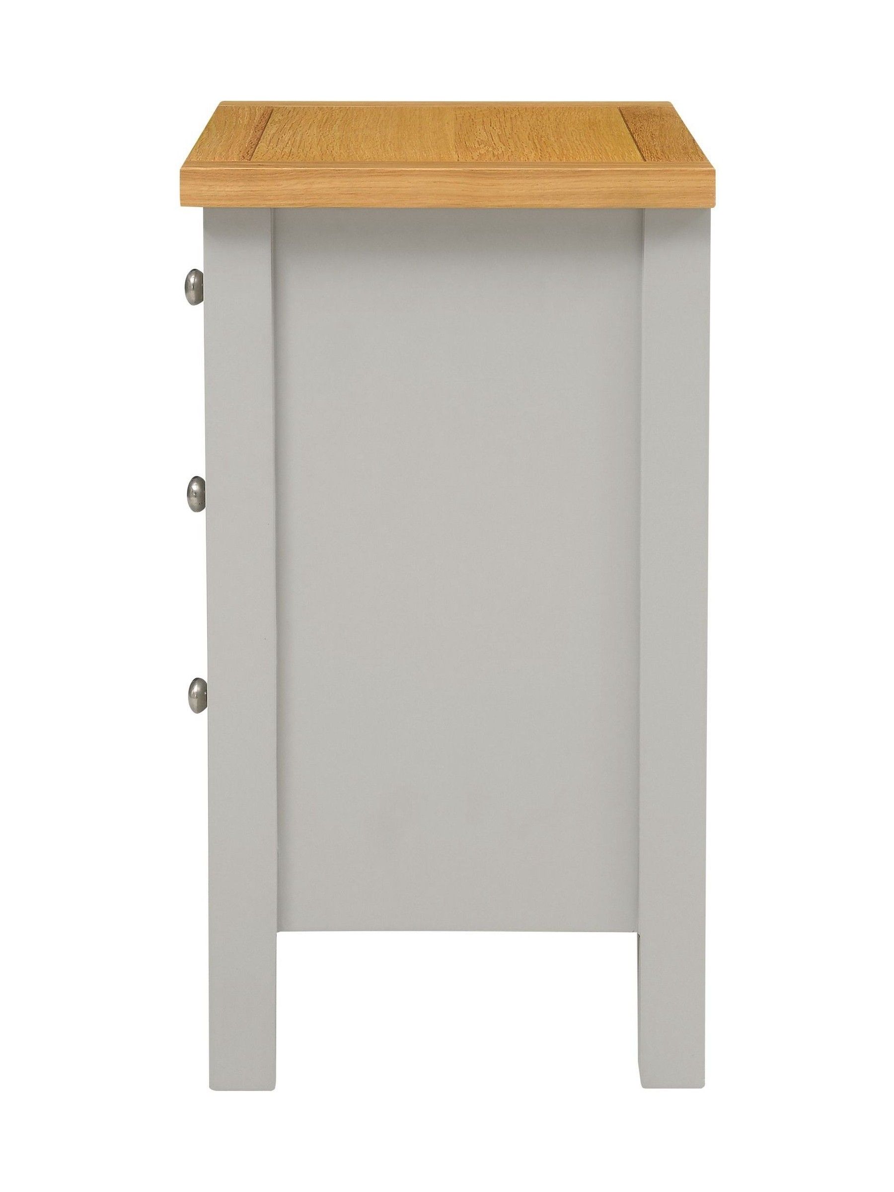 Buy Cotswold Company Pebble Grey Simply 3 Drawer Bedside Table from the ...