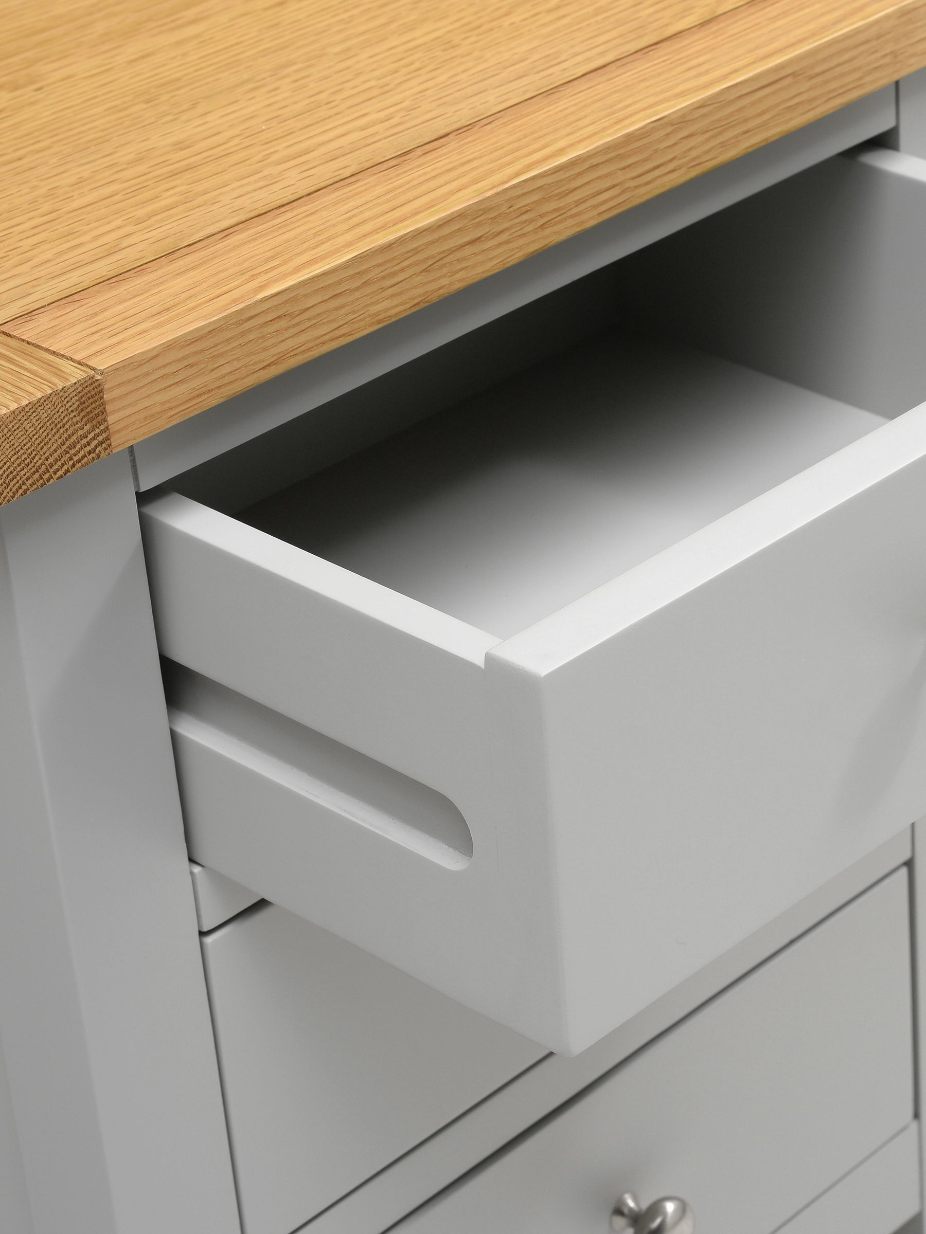 Buy Cotswold Company Pebble Grey Simply 3 Drawer Bedside Table from the ...