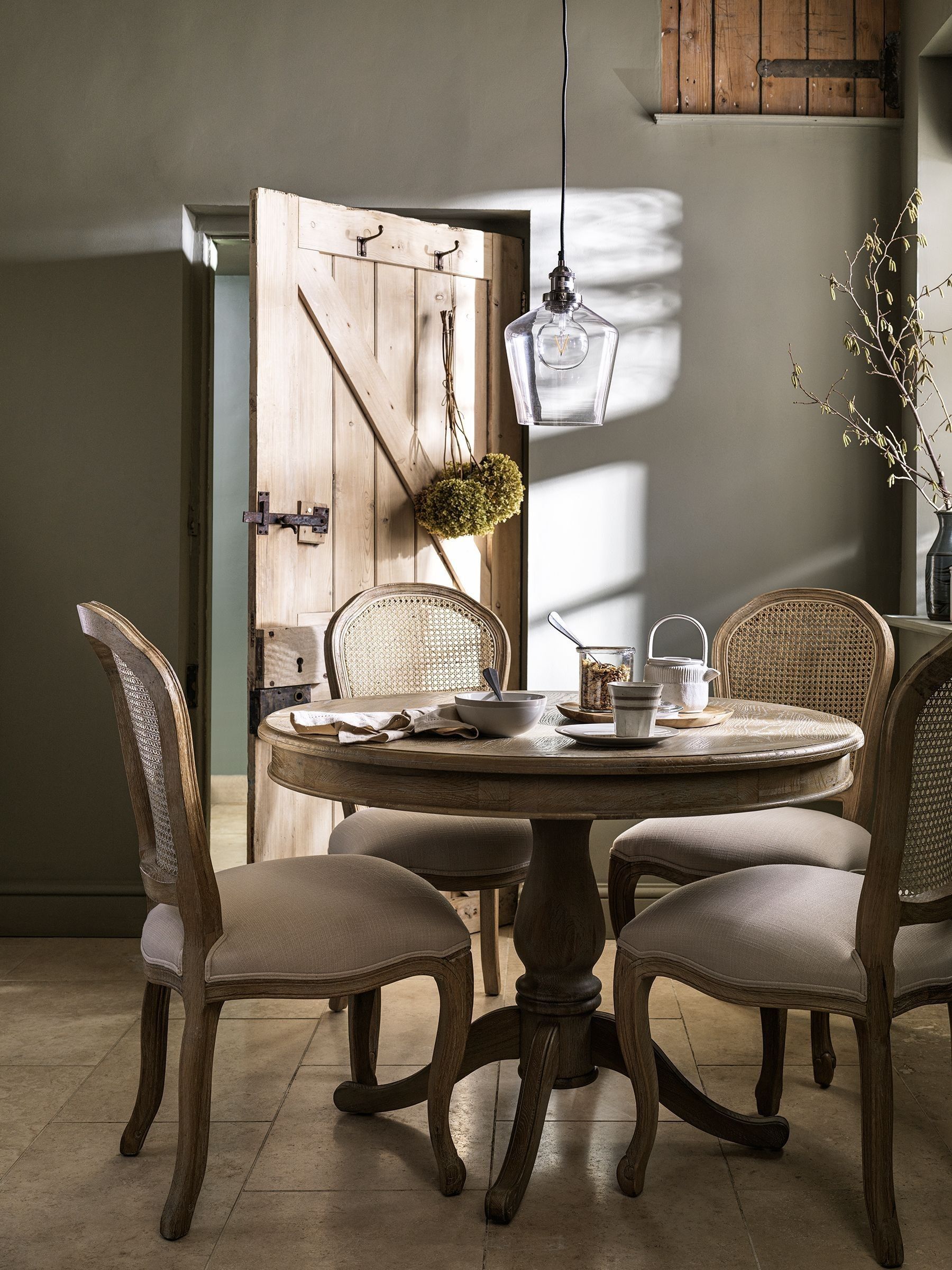 Buy Cotswold Company Limewash Oak Camille Round Dining Table from the ...