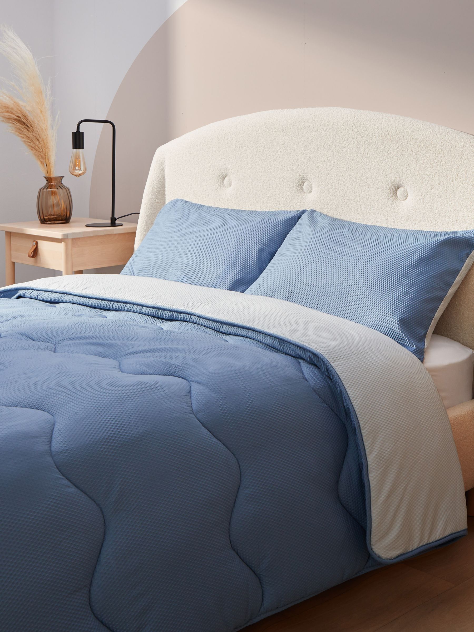 Buy Silentnight 2.5 Tog Summer Breeze Seersucker Cover Duvet Set from ...