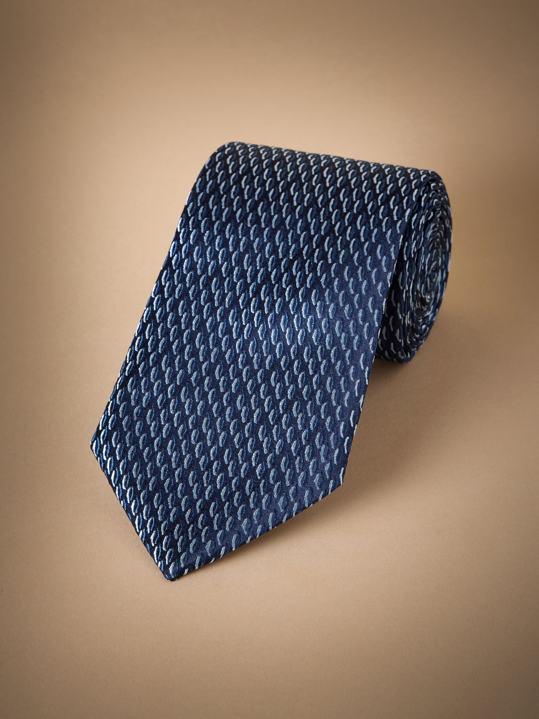 Buy Navy/White Signature Italian Silk Design Tie from the Next UK ...