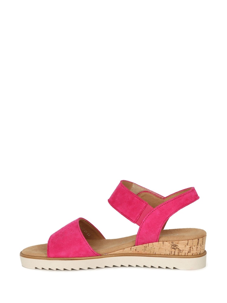 Buy Gabor Pink Raynor Suede Sandals from Next Ireland
