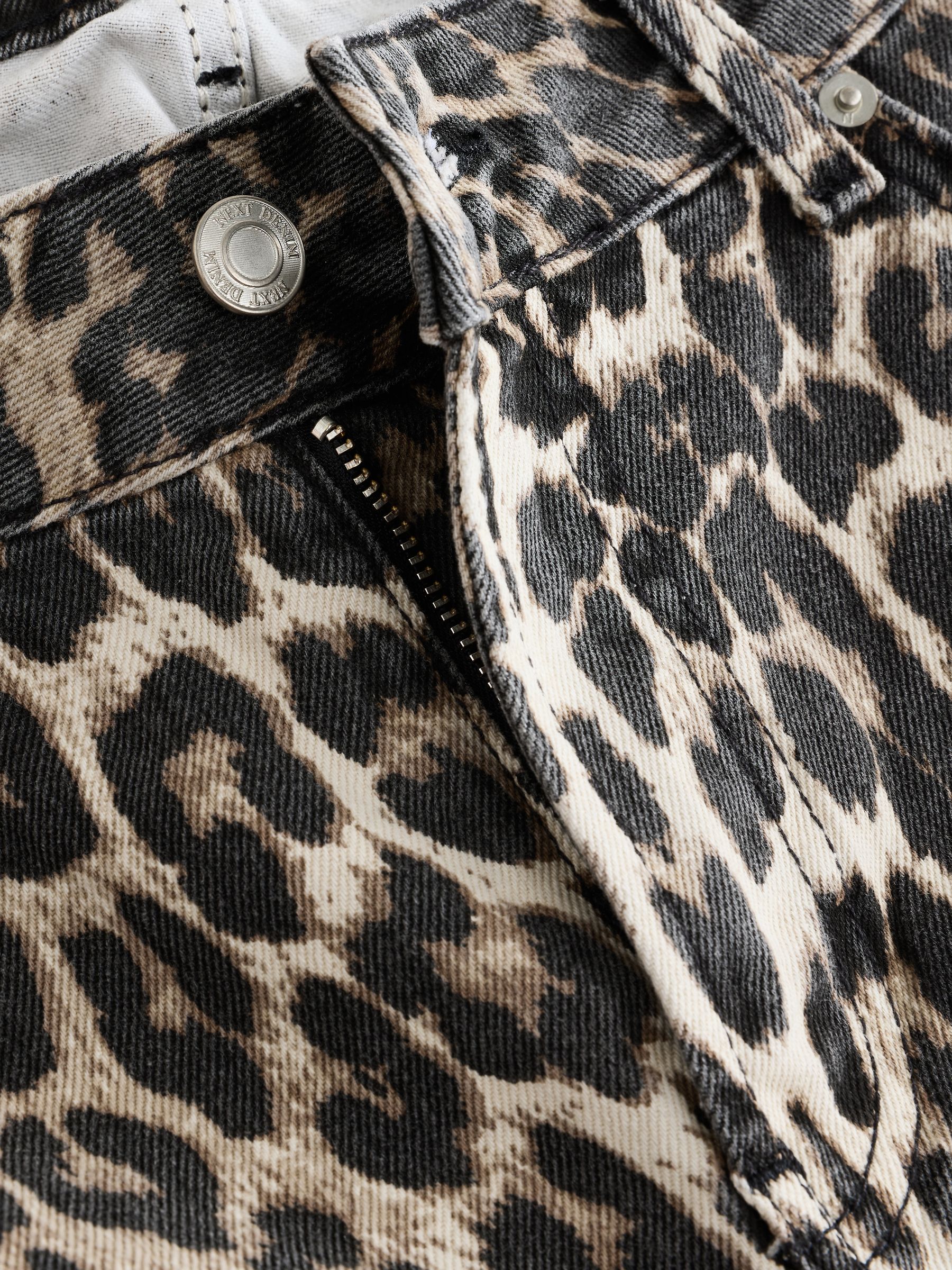 Buy Leopard Print Hourglass Straight Leg 100% Cotton Jeans from the ...