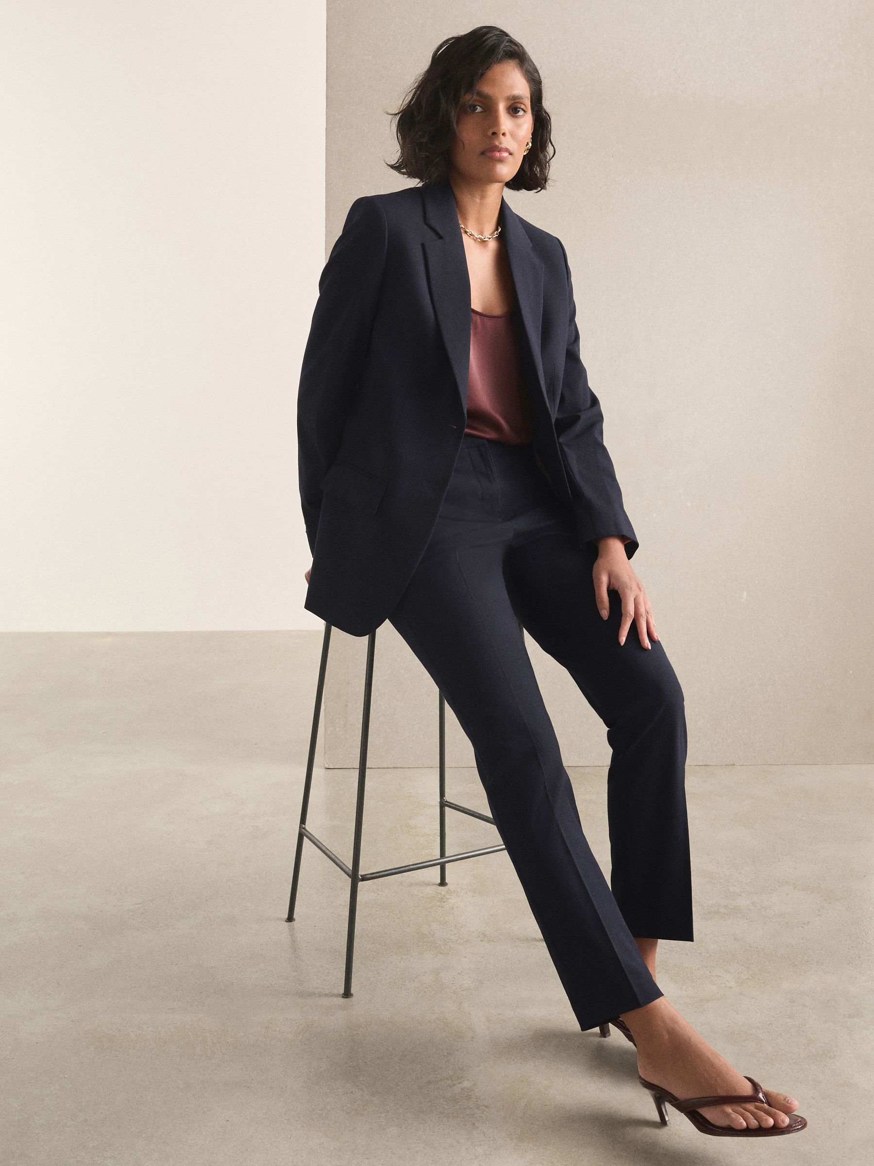 Buy Navy Blue Tailored Single Breasted Blazer from the Next UK online shop