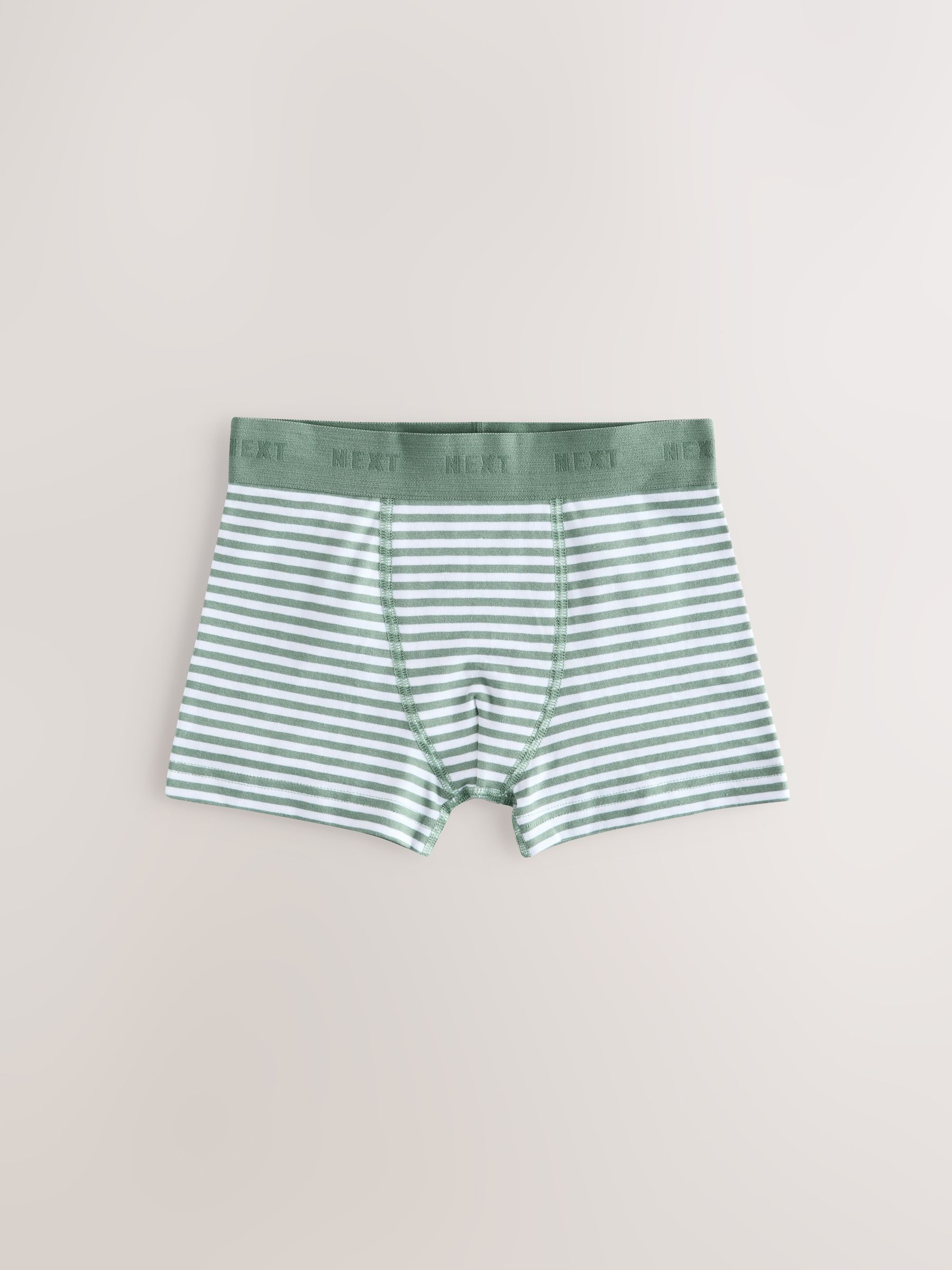 Buy Green/Ecru Stripes Junior Pattern Trunks 5 Pack (1.5-16yrs) from ...