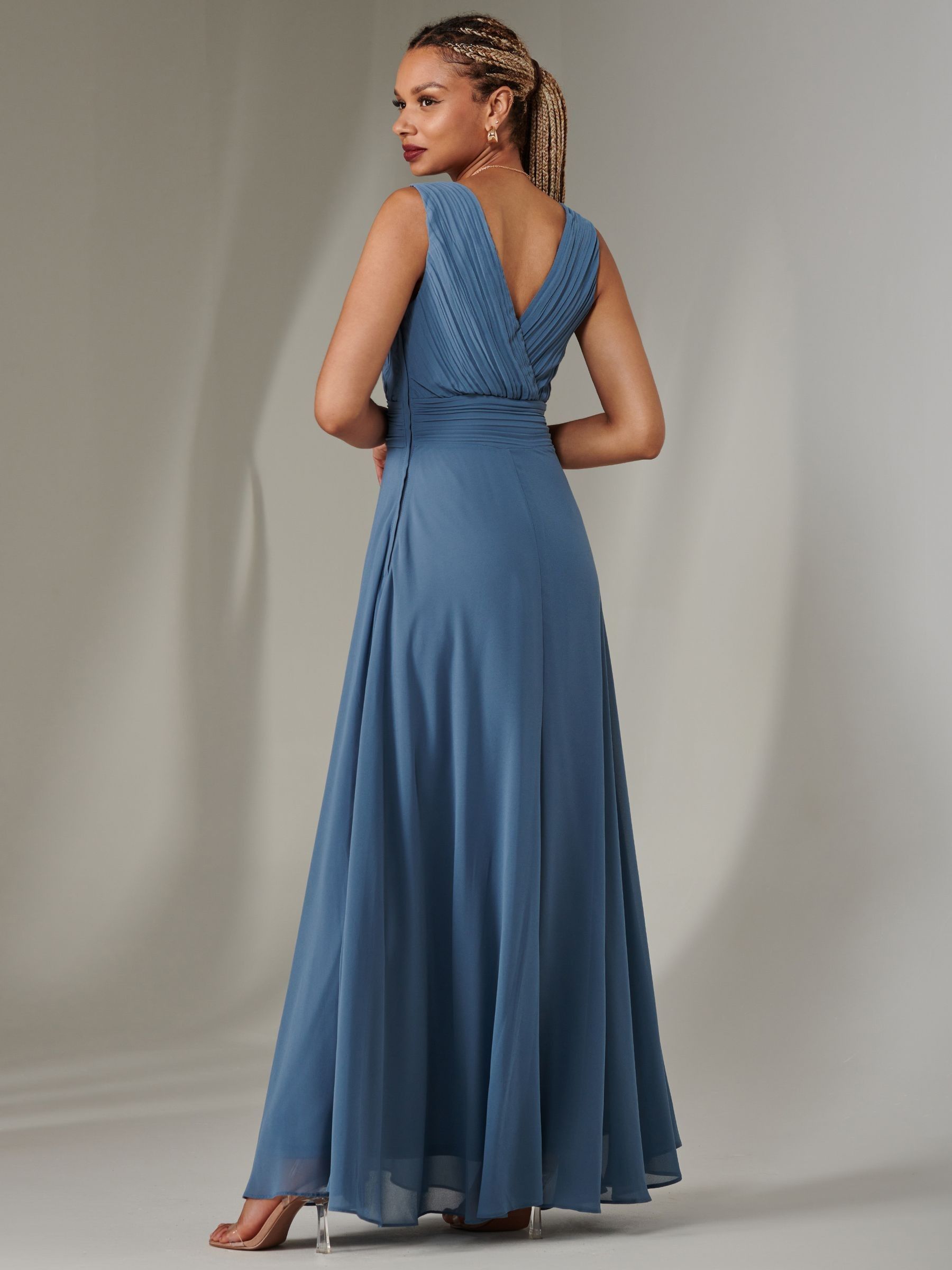 Buy Jolie Moi Blue Cora Sleeveless Chiffon Maxi Dress from the Next UK ...