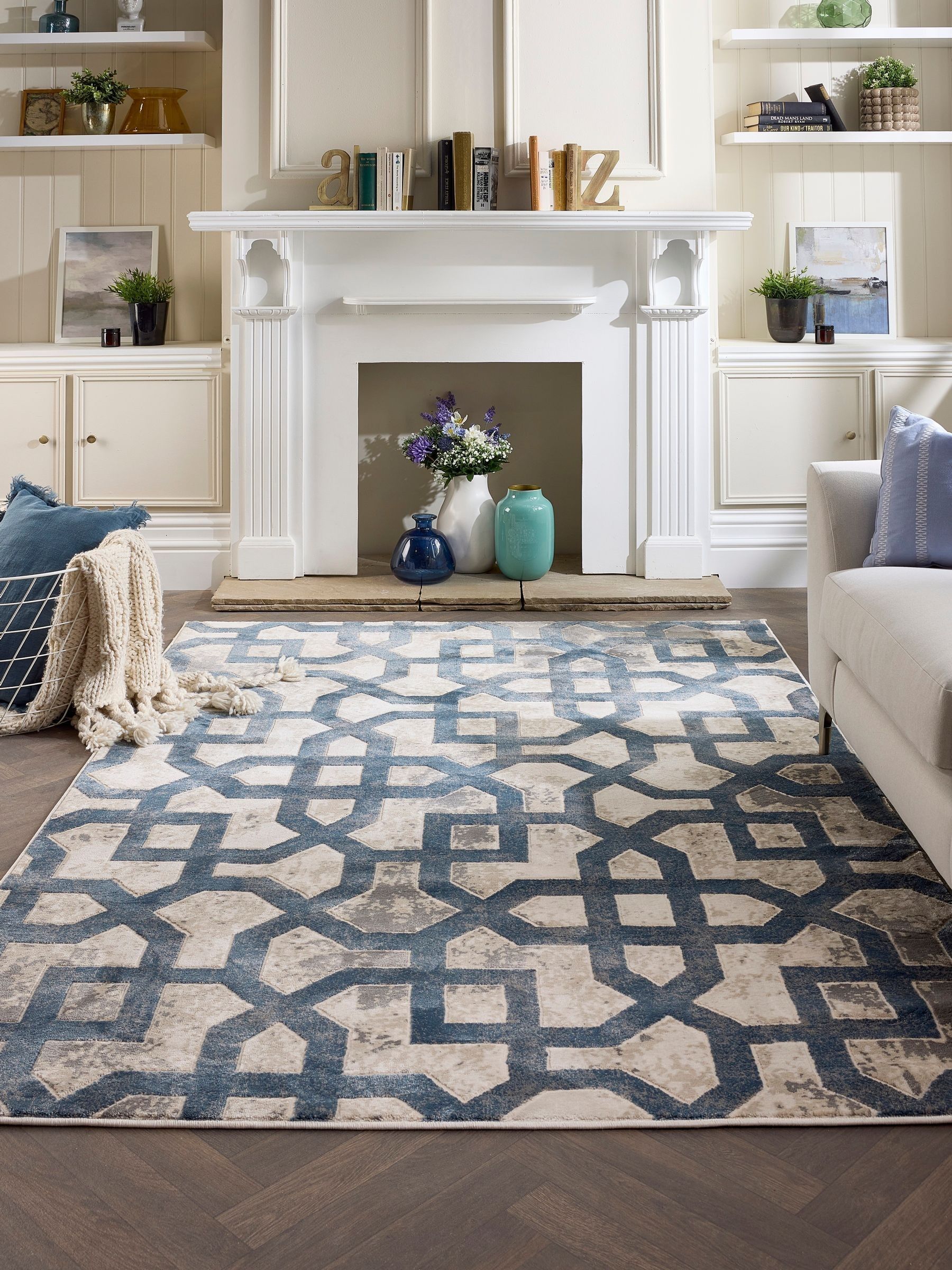 Buy Origin Rugs Blue Easy Care Avanti Rug from the Next UK online shop