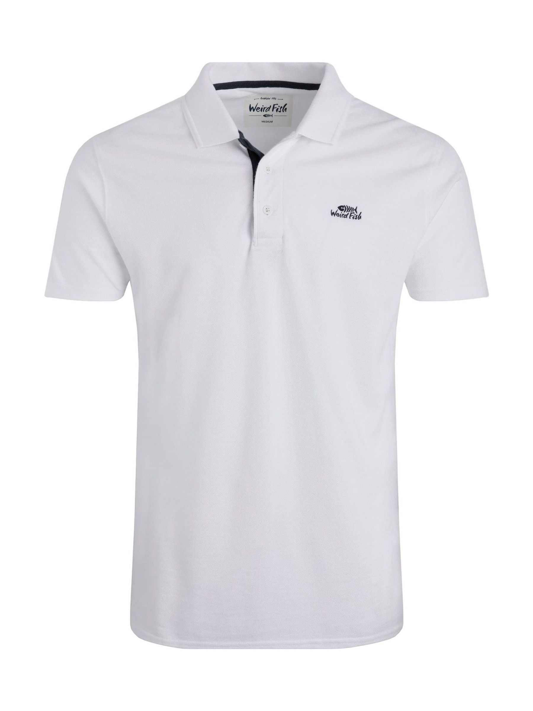 Buy Weird Fish White Miles Pique Cotton Polo Shirt from the Next UK ...