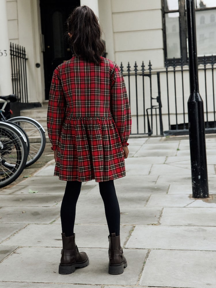 Buy Red - Tartan Dress (3-16yrs) from Next Austria