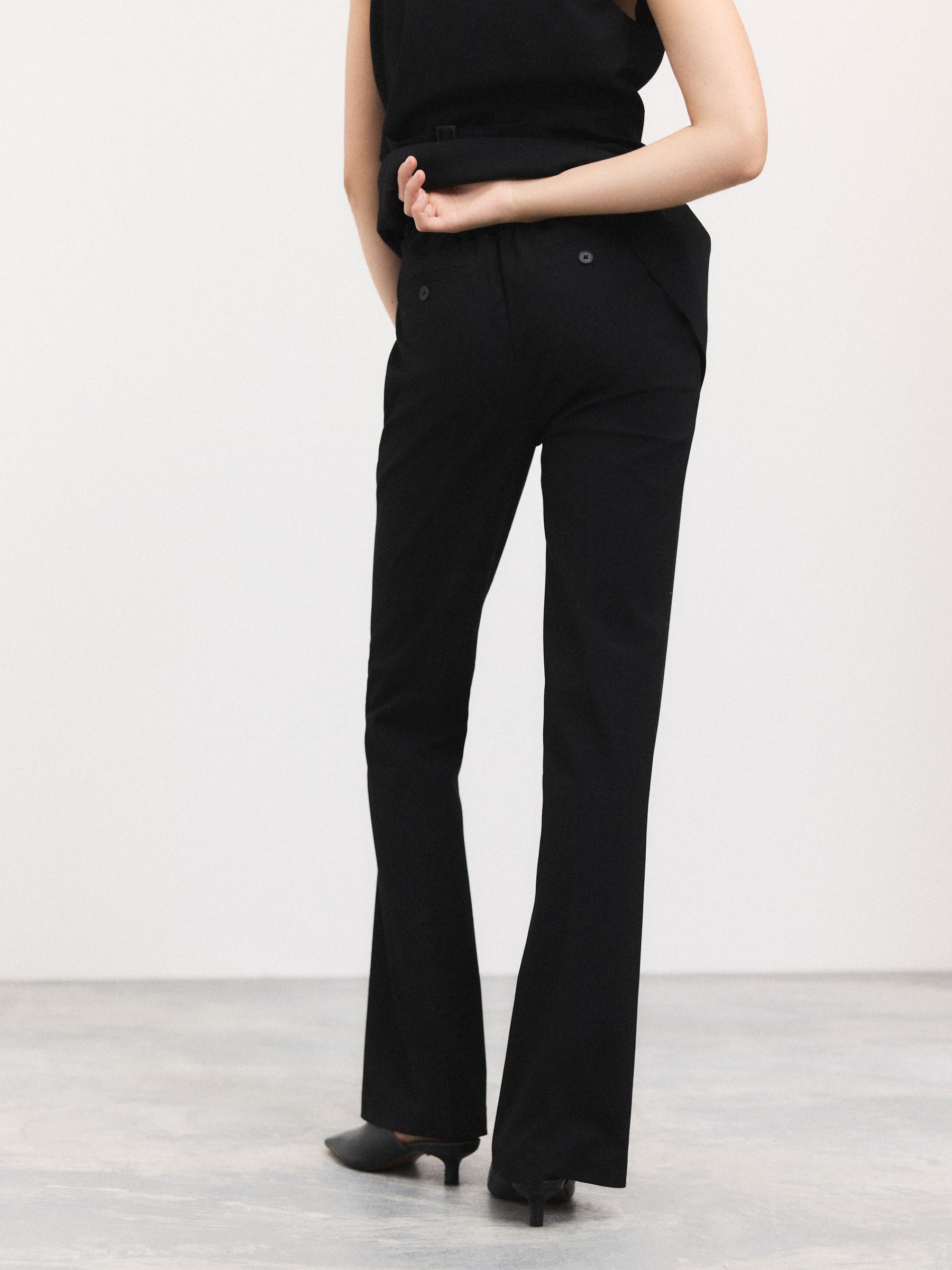 Buy Black Tailored Bootcut Trousers from the Next UK online shop