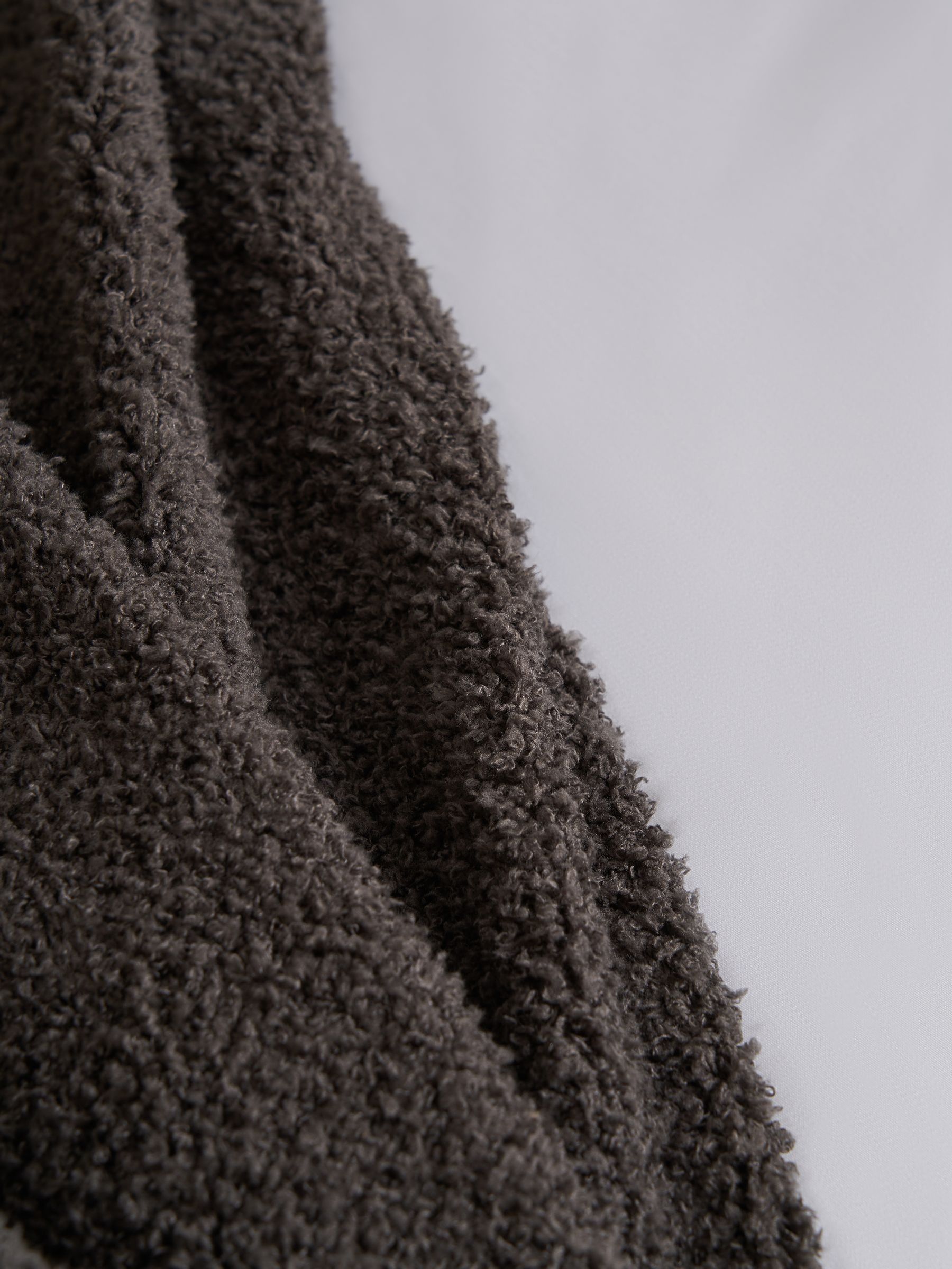 Buy BHS Grey Teddy Fleece Throw from the Next UK online shop