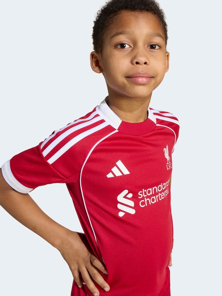 Buy adidas Bright Red Mini Kids Liverpool FC 25/26 Home Kit from Next ...