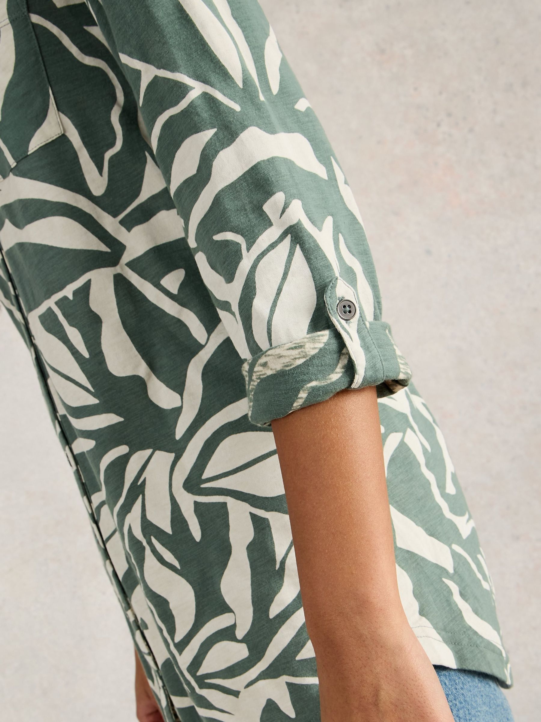 Buy White Stuff Light Green Annie Longline Shirt from Next Ireland