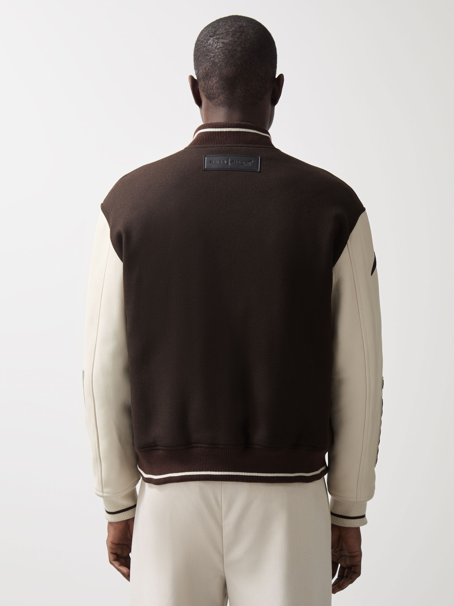 Buy Reiss Brown/Ivory/White Circuit McLaren F1 Team Bomber Jacket from ...