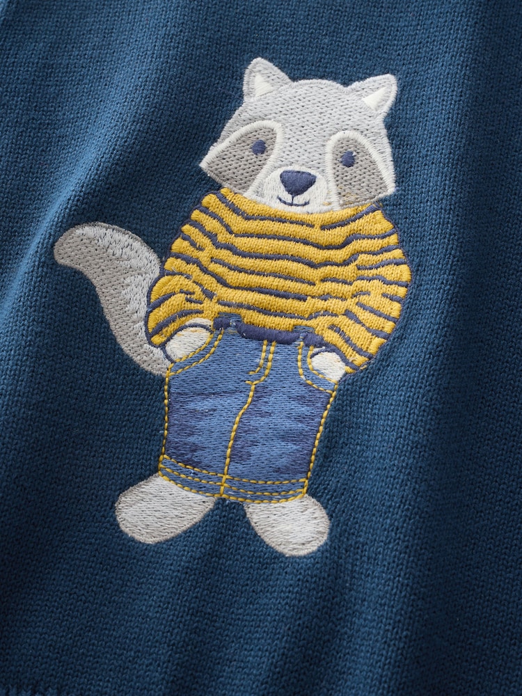 Buy Navy Blue Raccoon Knitted Jumper (3mths-7yrs) from Next Australia