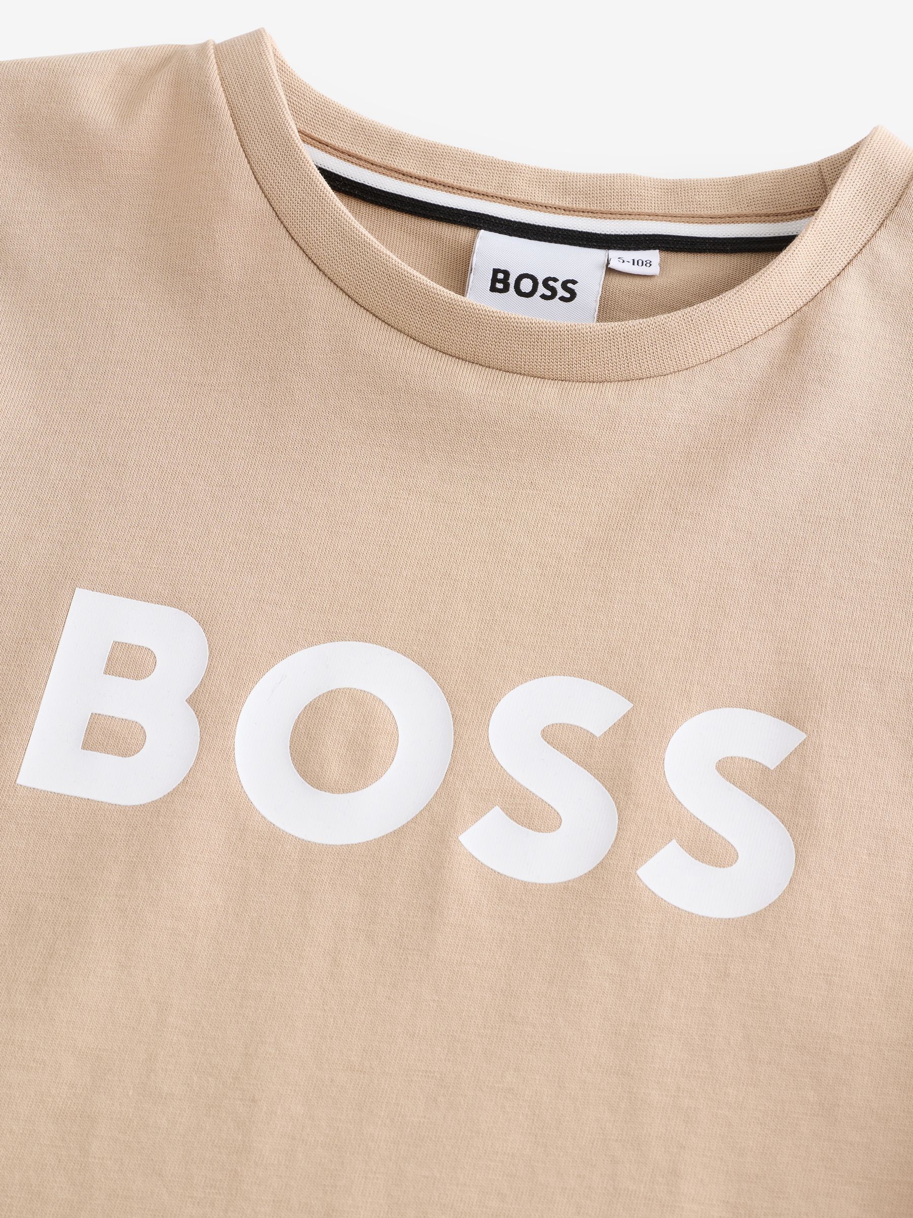 Buy BOSS Natural Logo Short Sleeve T-Shirt from the Next UK online shop