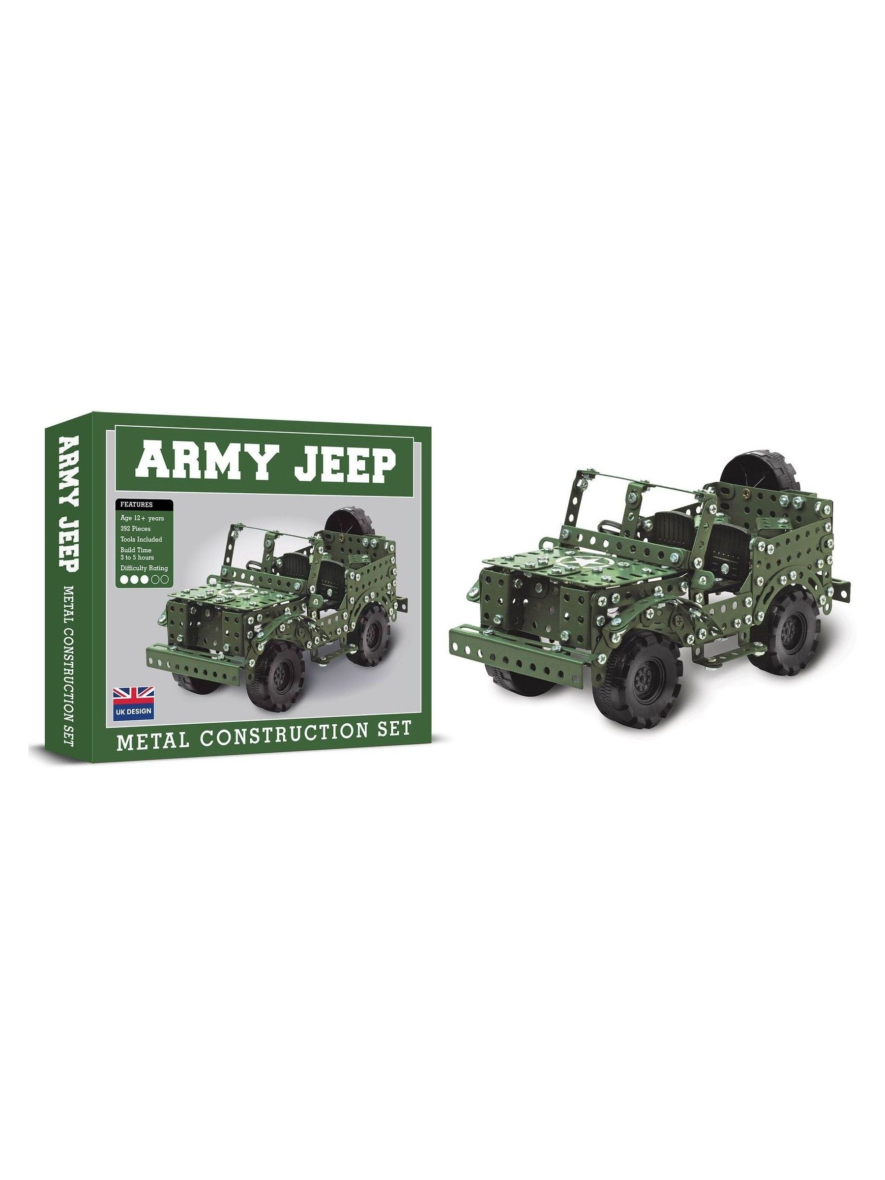 Buy Coach House Partners Army Jeep Metal Construction Set from the Next ...