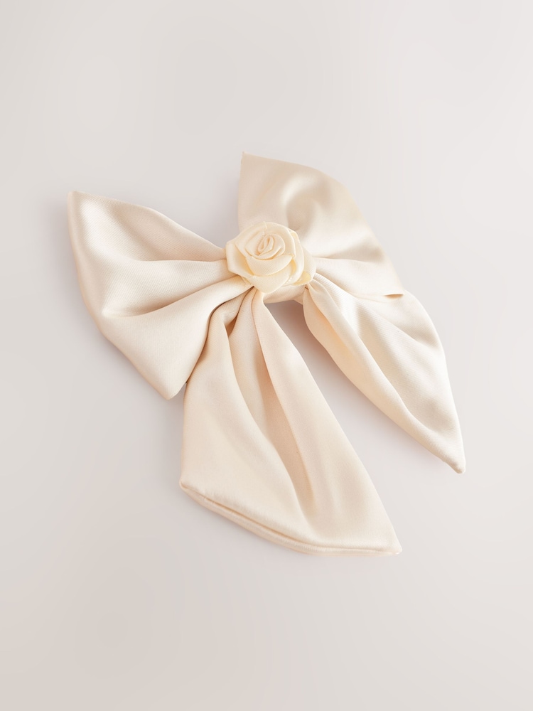 Buy Cream Bow Clip from Next Greece