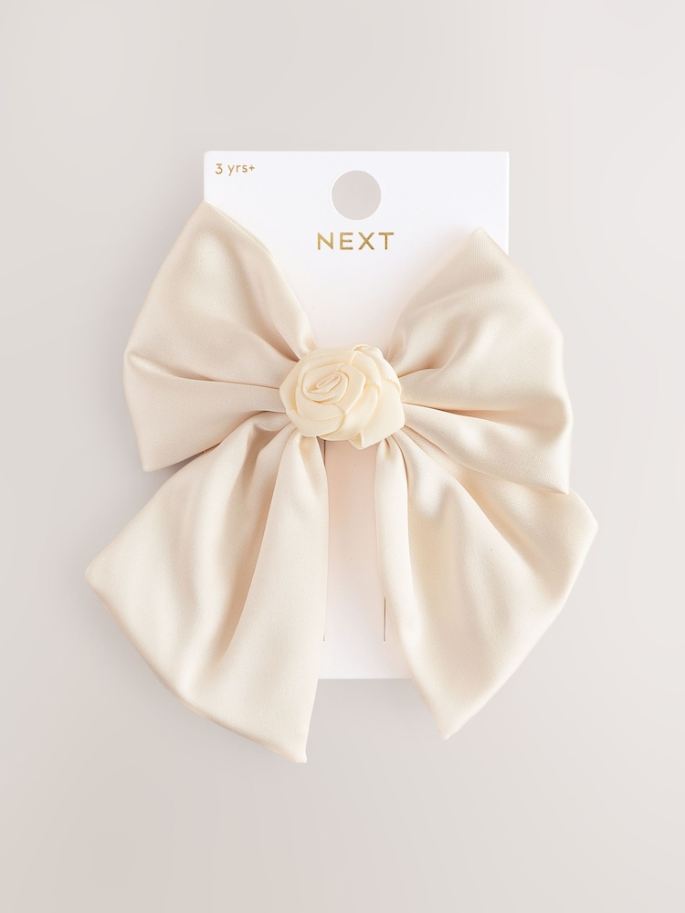 Buy Cream Bow Clip from Next Greece