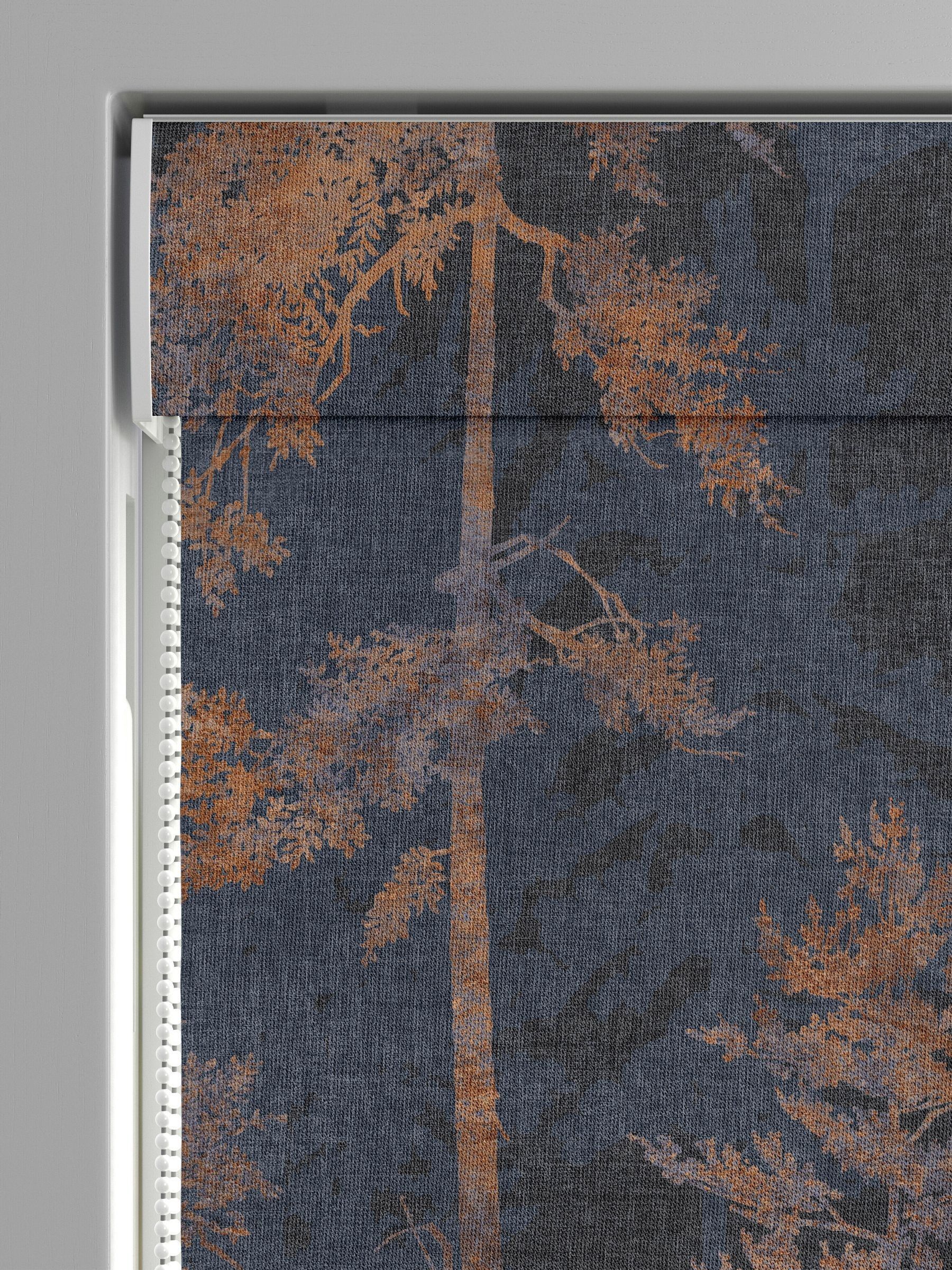 Buy Graham & Brown Bark Blue Norse Made to Measure 100% Cotton Roman ...