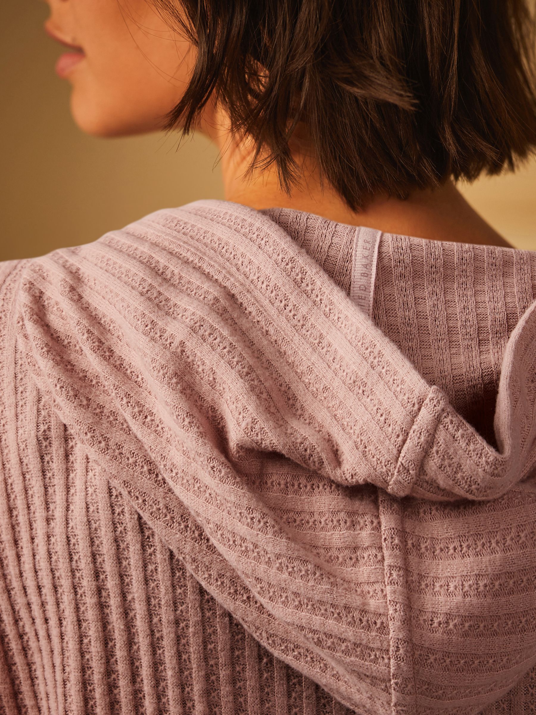 Buy B by Ted Baker Pink Touch of Viscose Brushed Waffle Hoodie from the ...