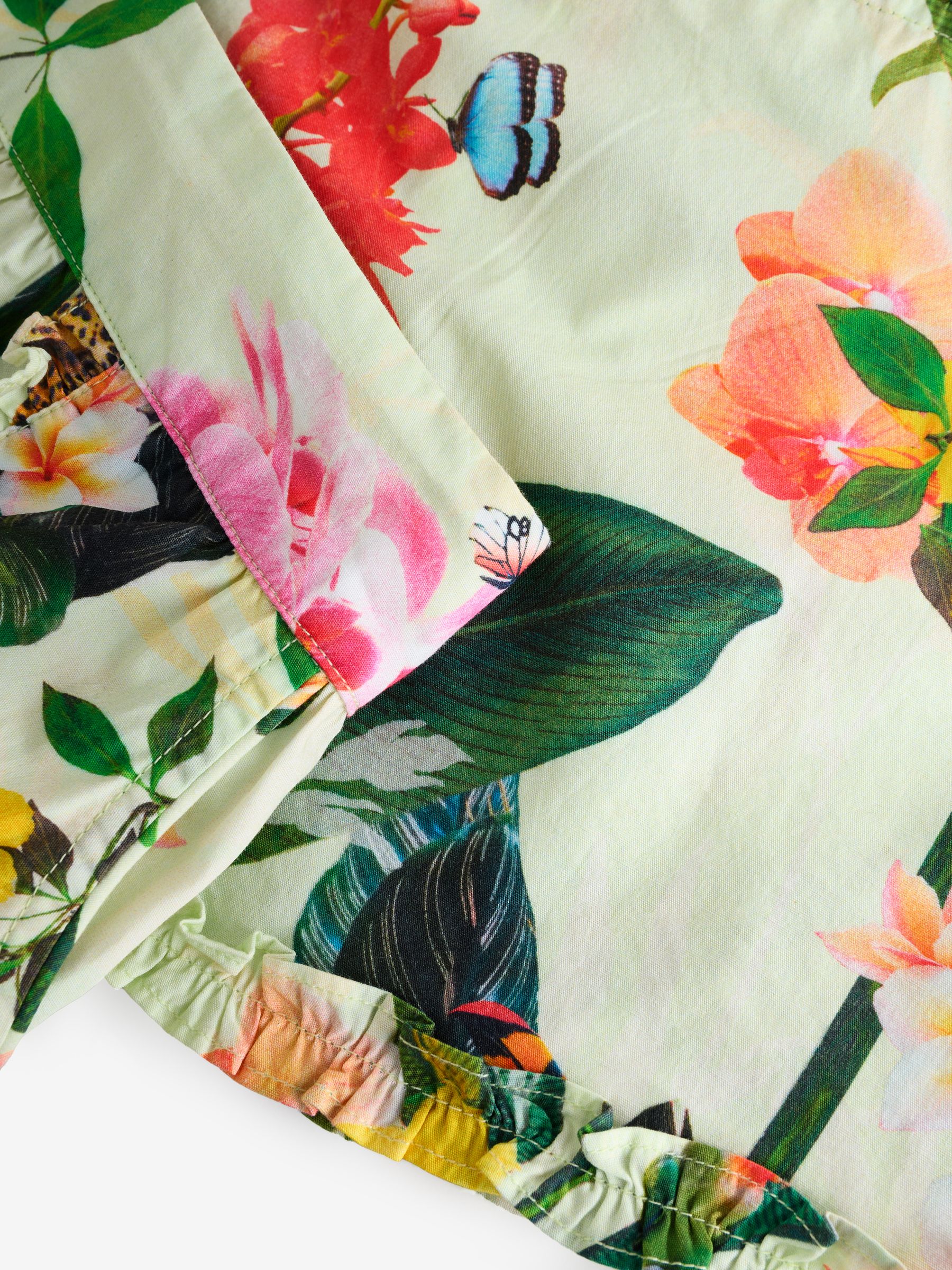 Buy Baker by Ted Baker Multi Tropical Print Woven 100% Cotton Top ...