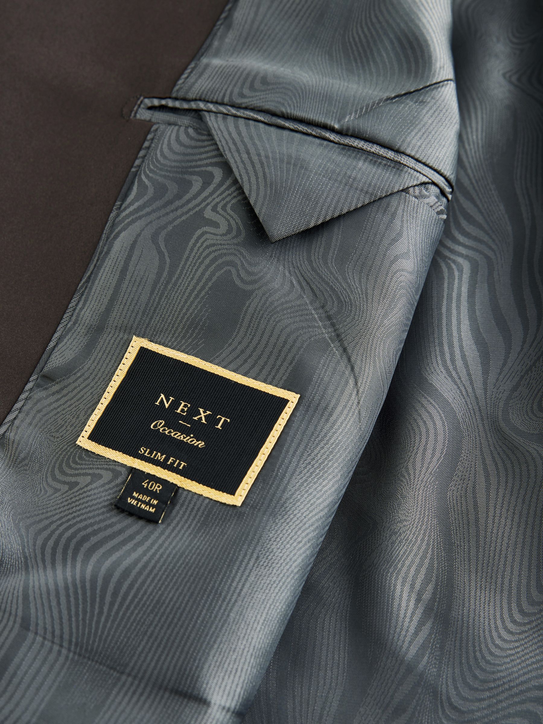 Buy Brown Slim Fit Double Breasted Tuxedo Suit Jacket from the Next UK ...