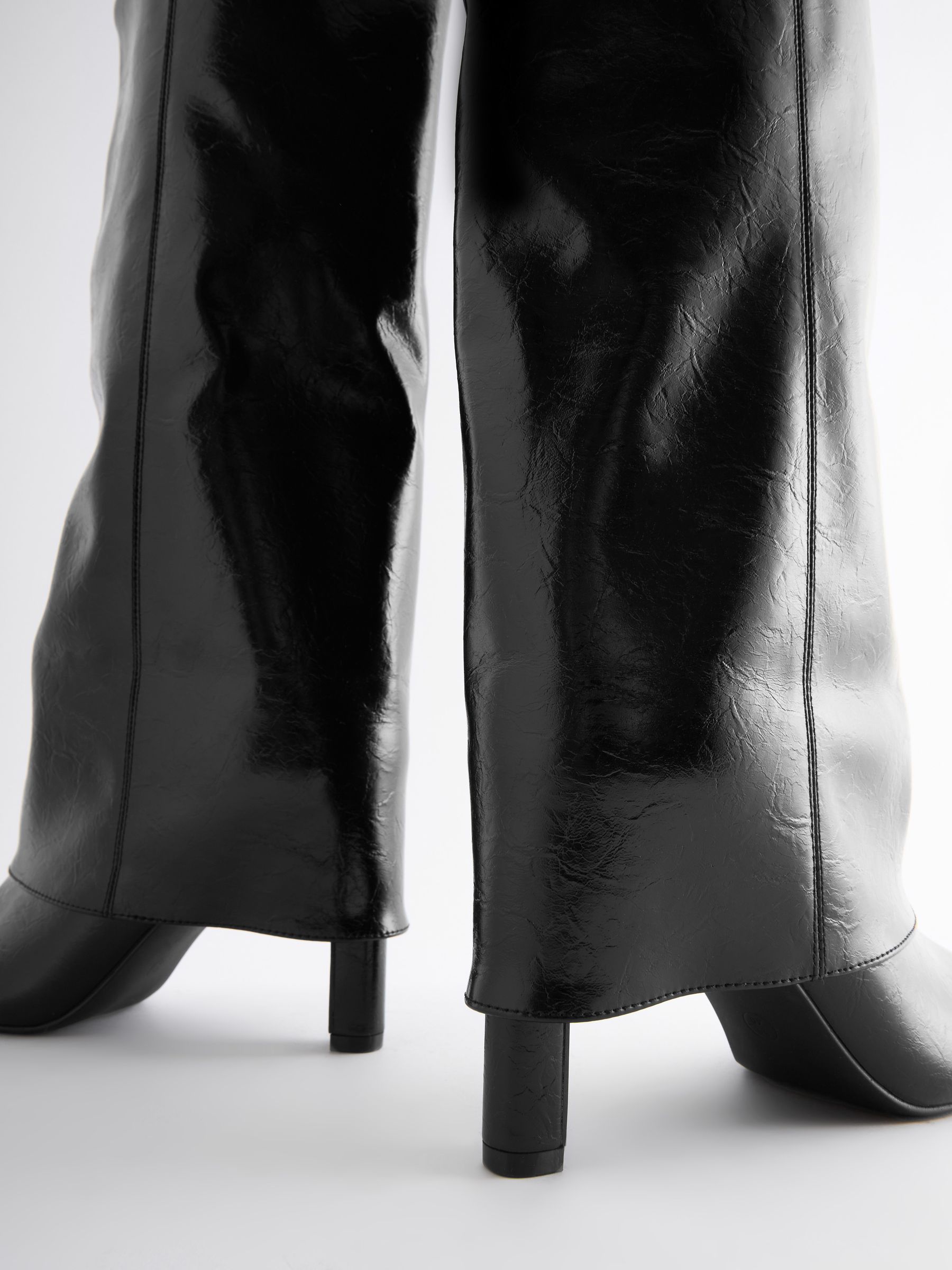 Buy Black Forever Comfort® Knee High Cuffed Boots from the Next UK ...