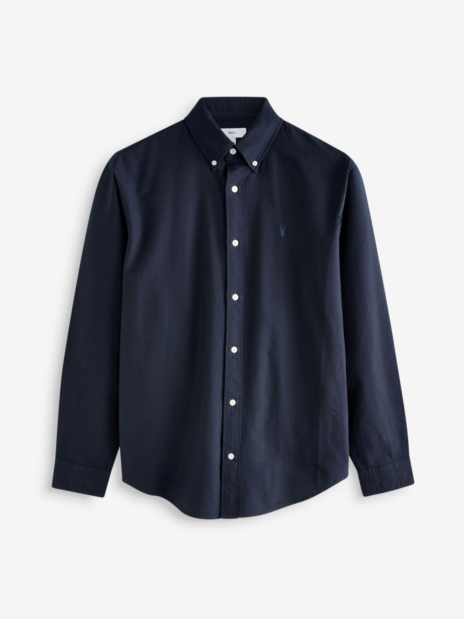 Buy White/Light Blue/Navy Blue 3 Pack 100% Cotton Long Sleeve Oxford ...