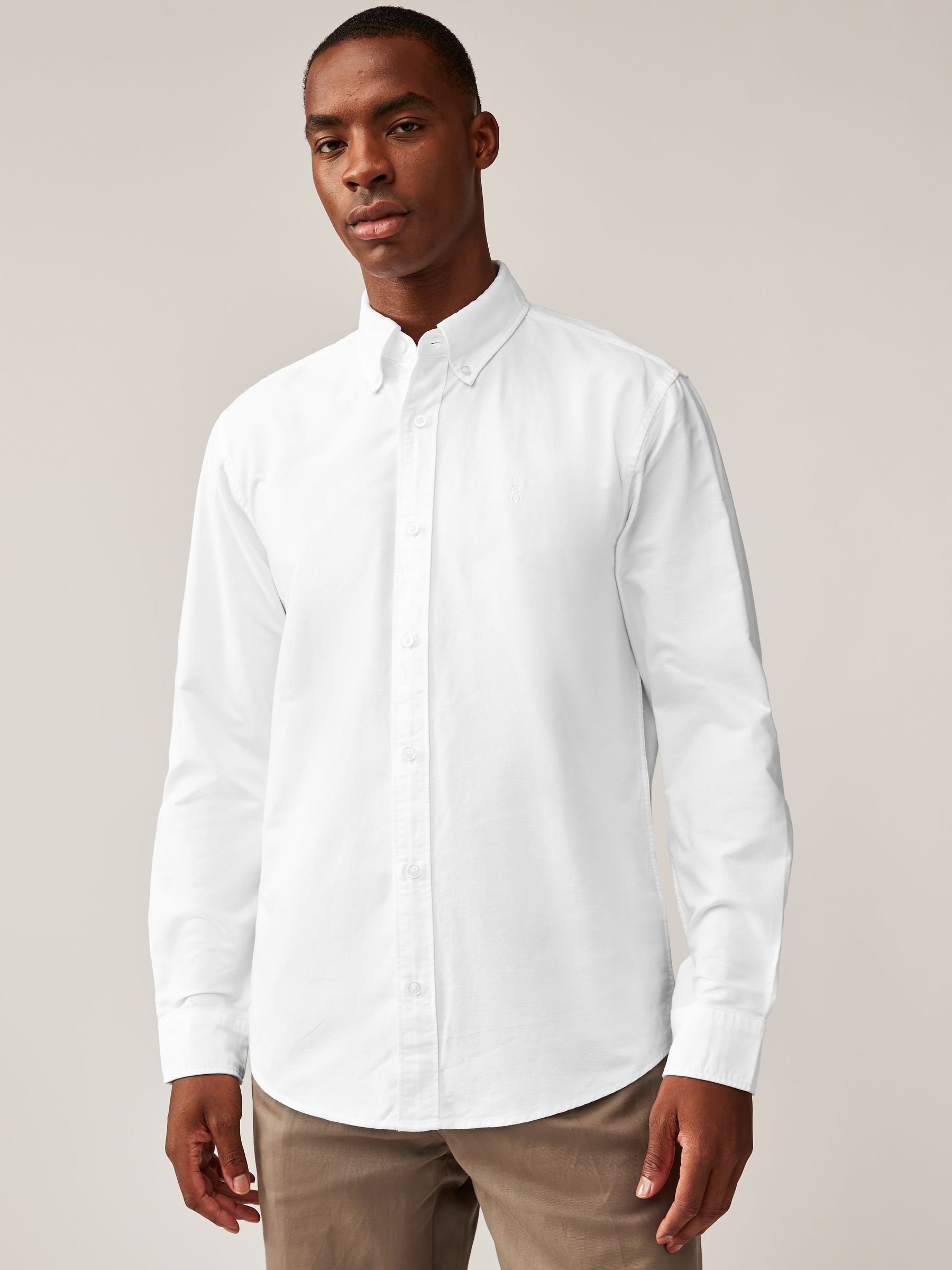 Buy White/Light Blue/Navy Blue 3 Pack 100% Cotton Long Sleeve Oxford ...