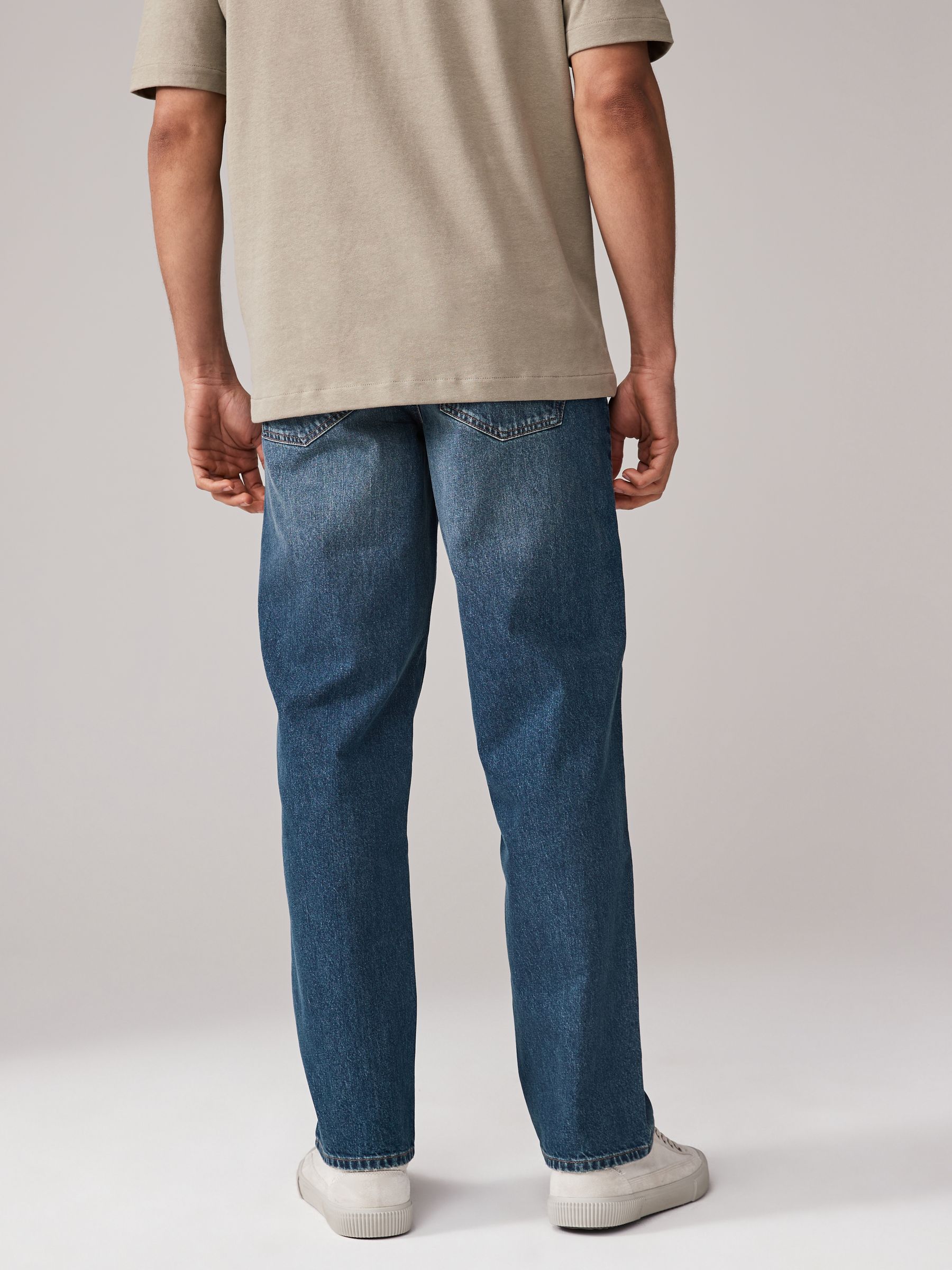 Buy Blue Vintage Relaxed Fit 100% Cotton Authentic Jeans from the Next ...