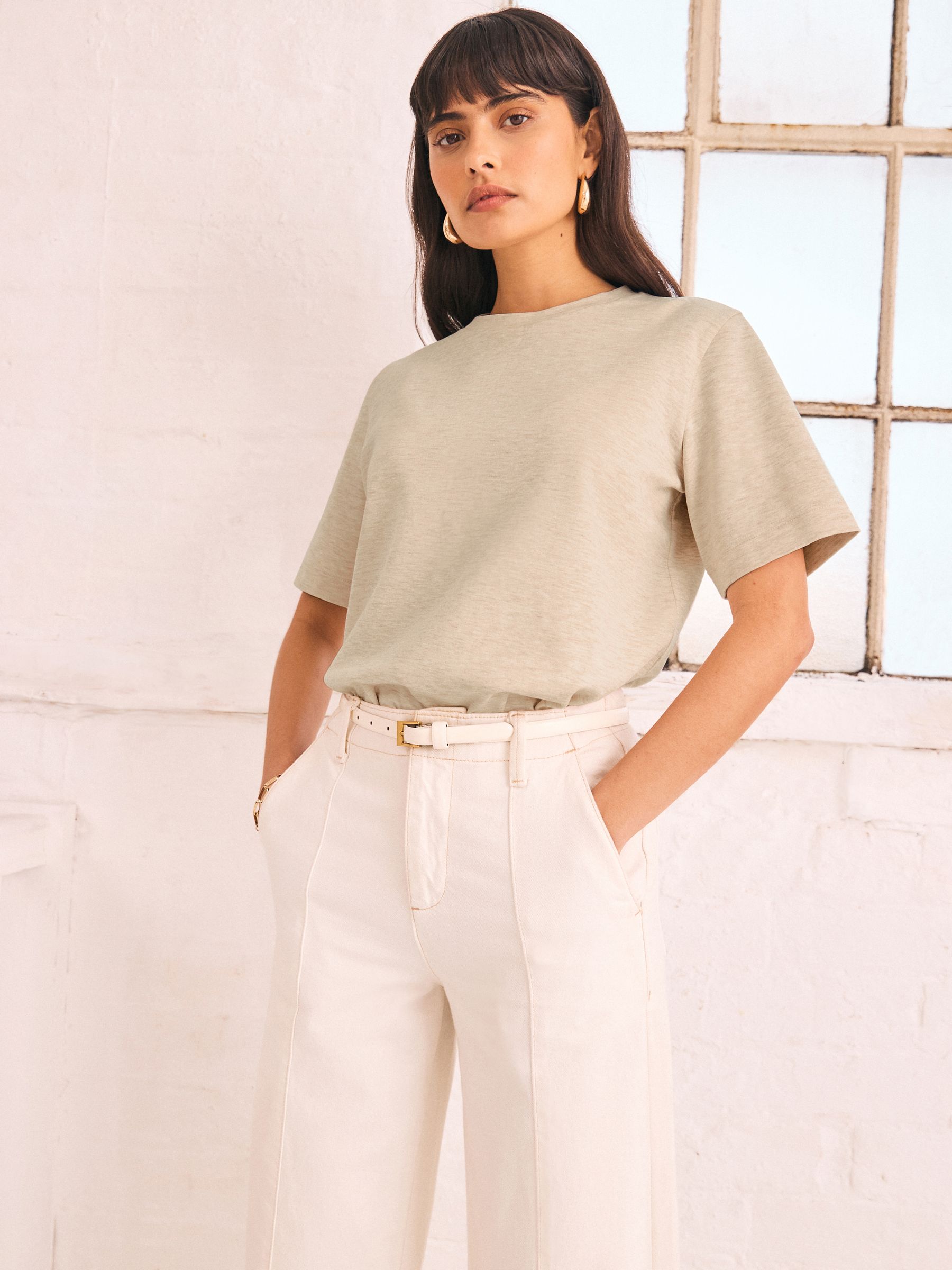 Buy Oatmeal Short Sleeve Heavyweight T-Shirts 2 Pack from the Next UK ...