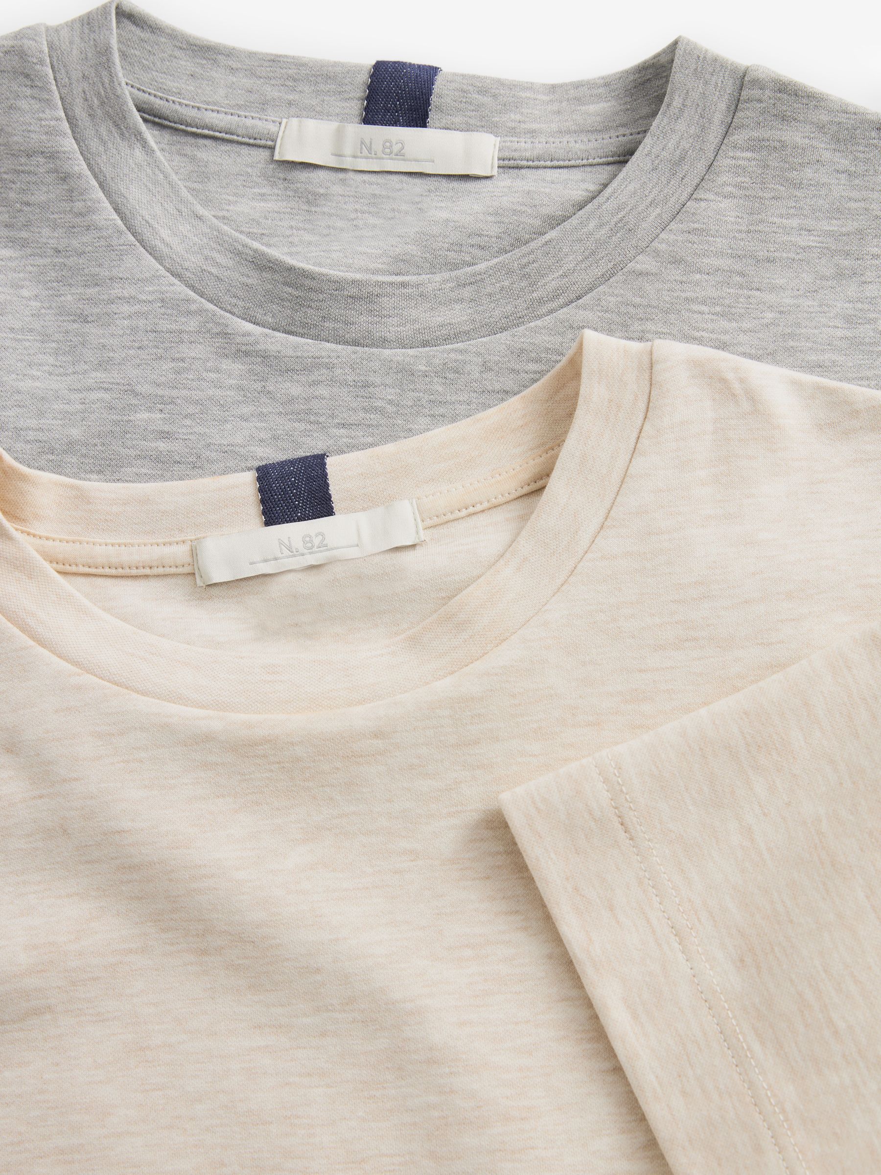 Buy Oatmeal Short Sleeve Heavyweight T-Shirts 2 Pack from the Next UK ...