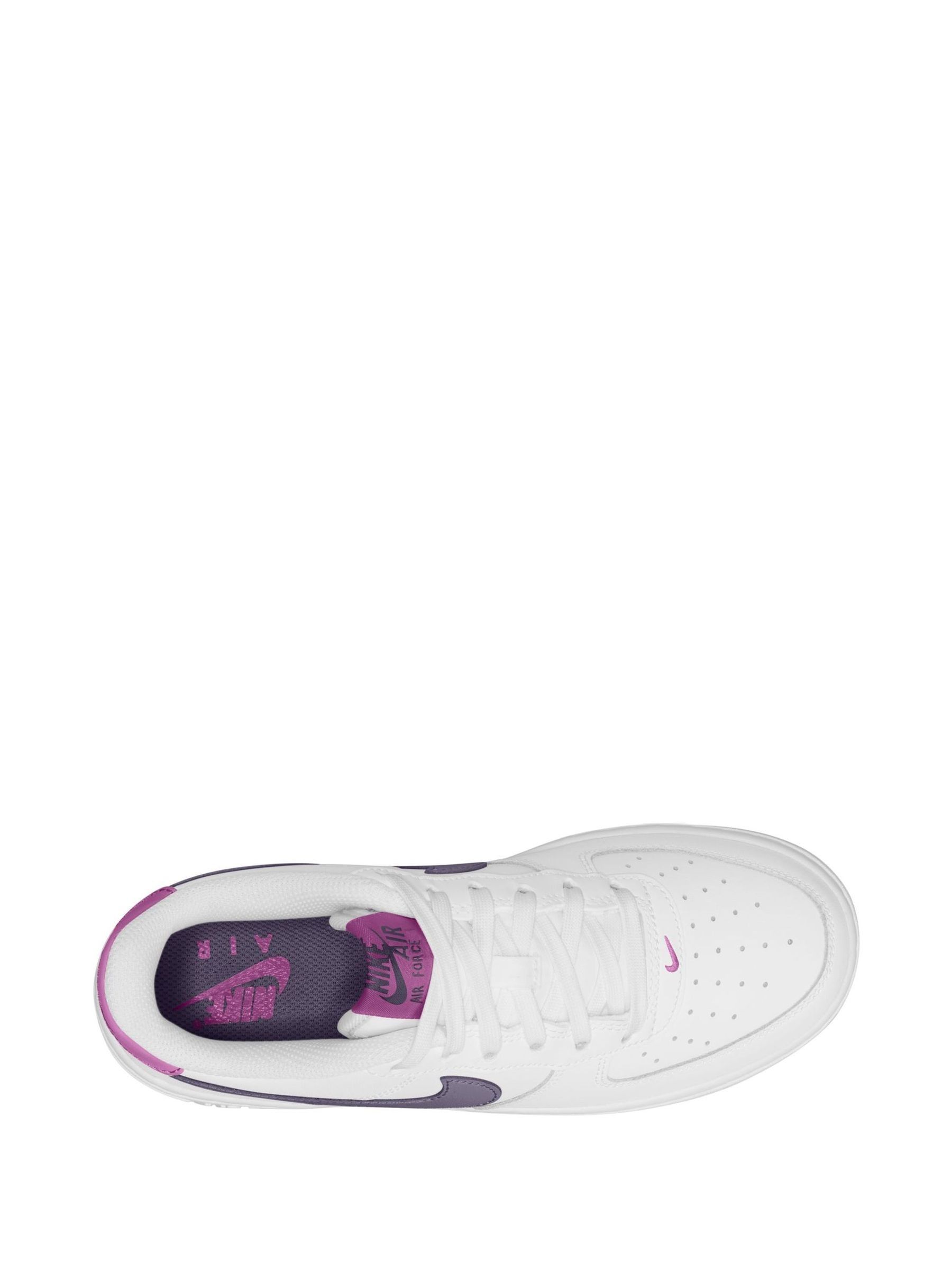 Buy Nike White/Purple Youth Air Force 1 Trainers from the Next UK ...