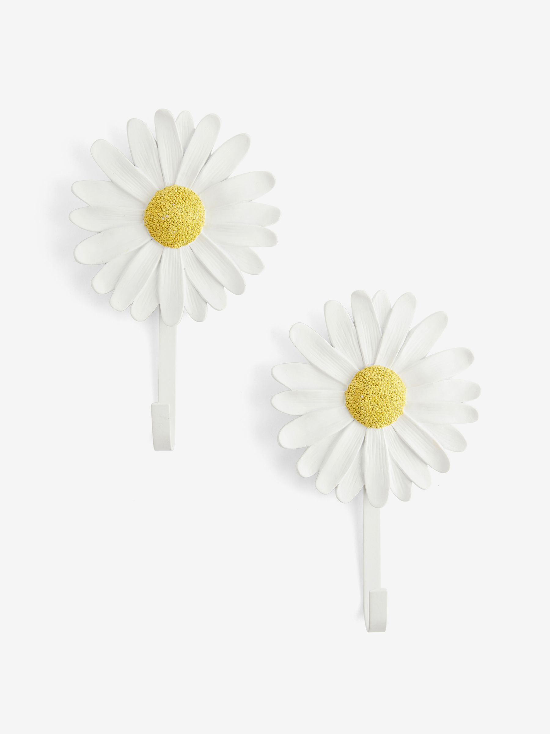 Buy Set of 2 White Yellow Daisy Flower Hooks from the Next UK online shop
