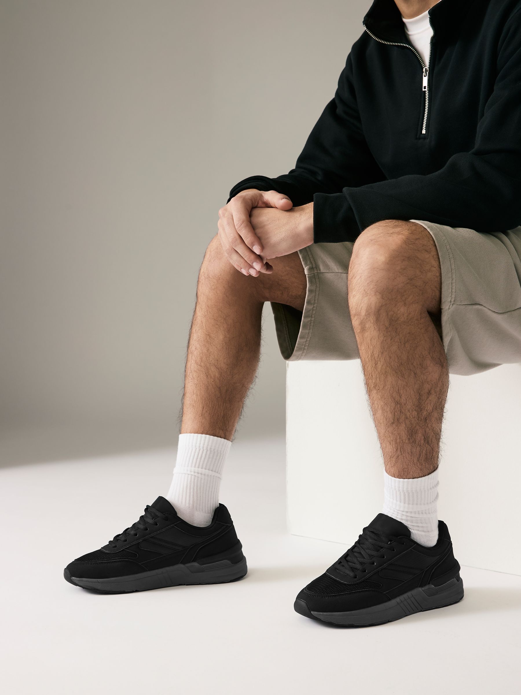 Buy Black Mesh Trainers from the Next UK online shop