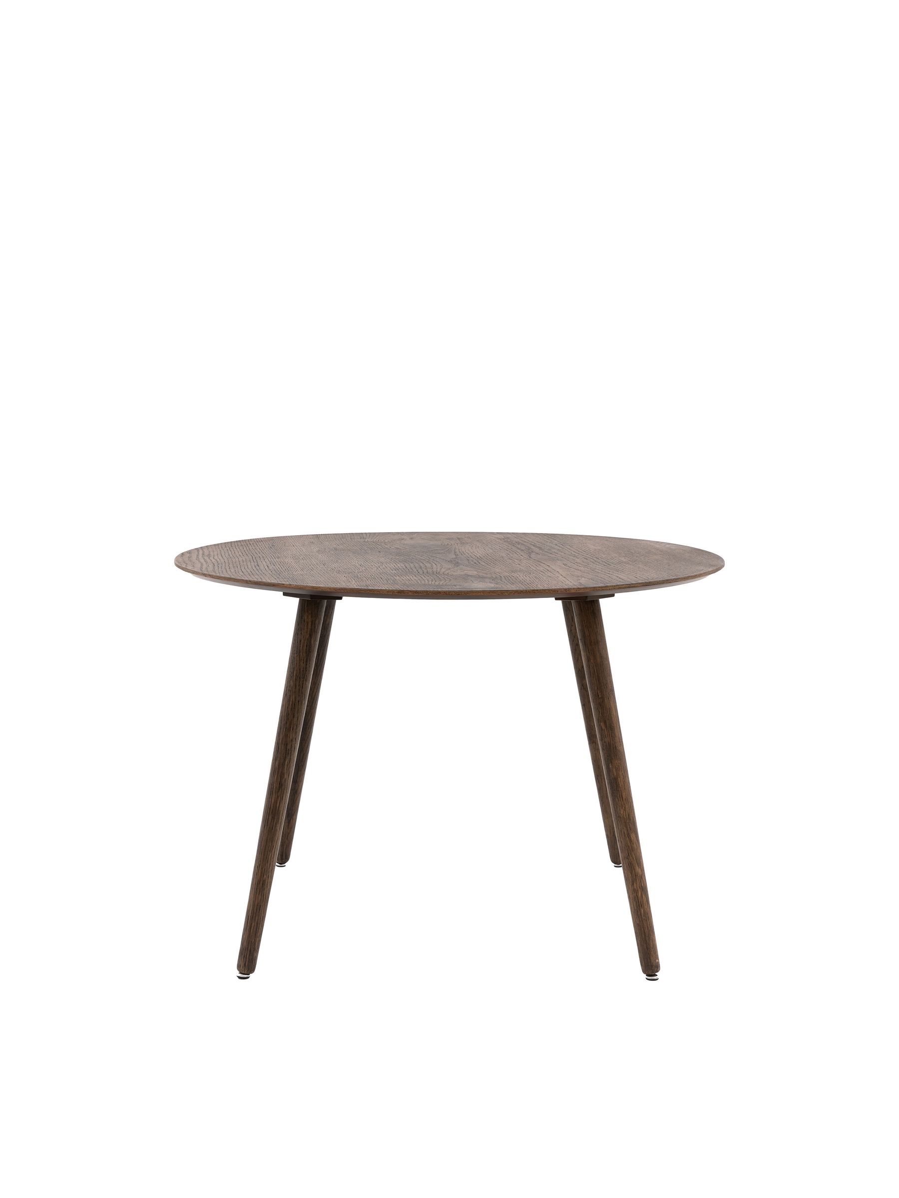 Buy Gallery Home Dark Wood Temara Oak Style 4 Seater Round Dining Table ...