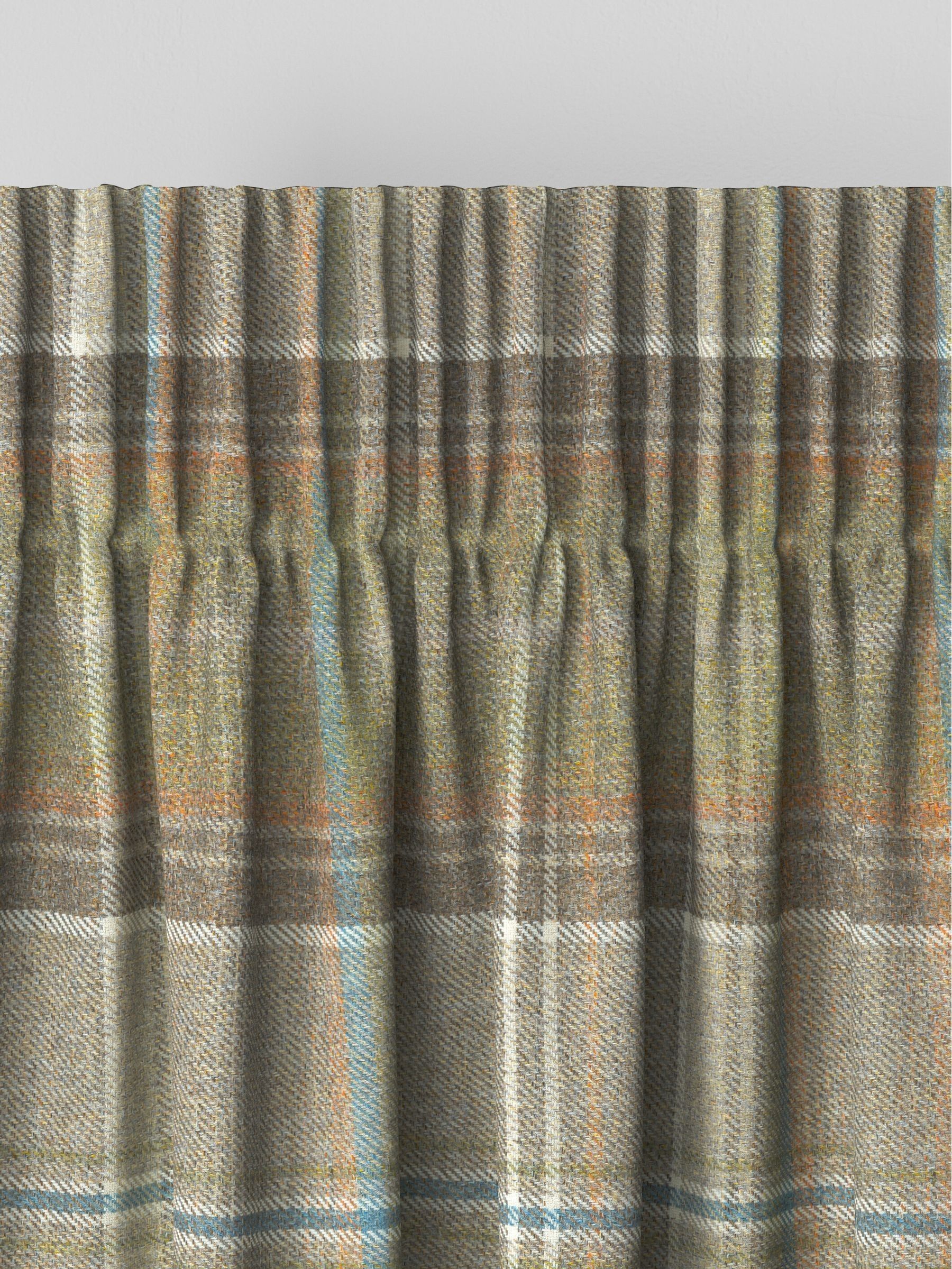 Buy Dark Natural Check Made to Measure Curtains from the Next UK online ...