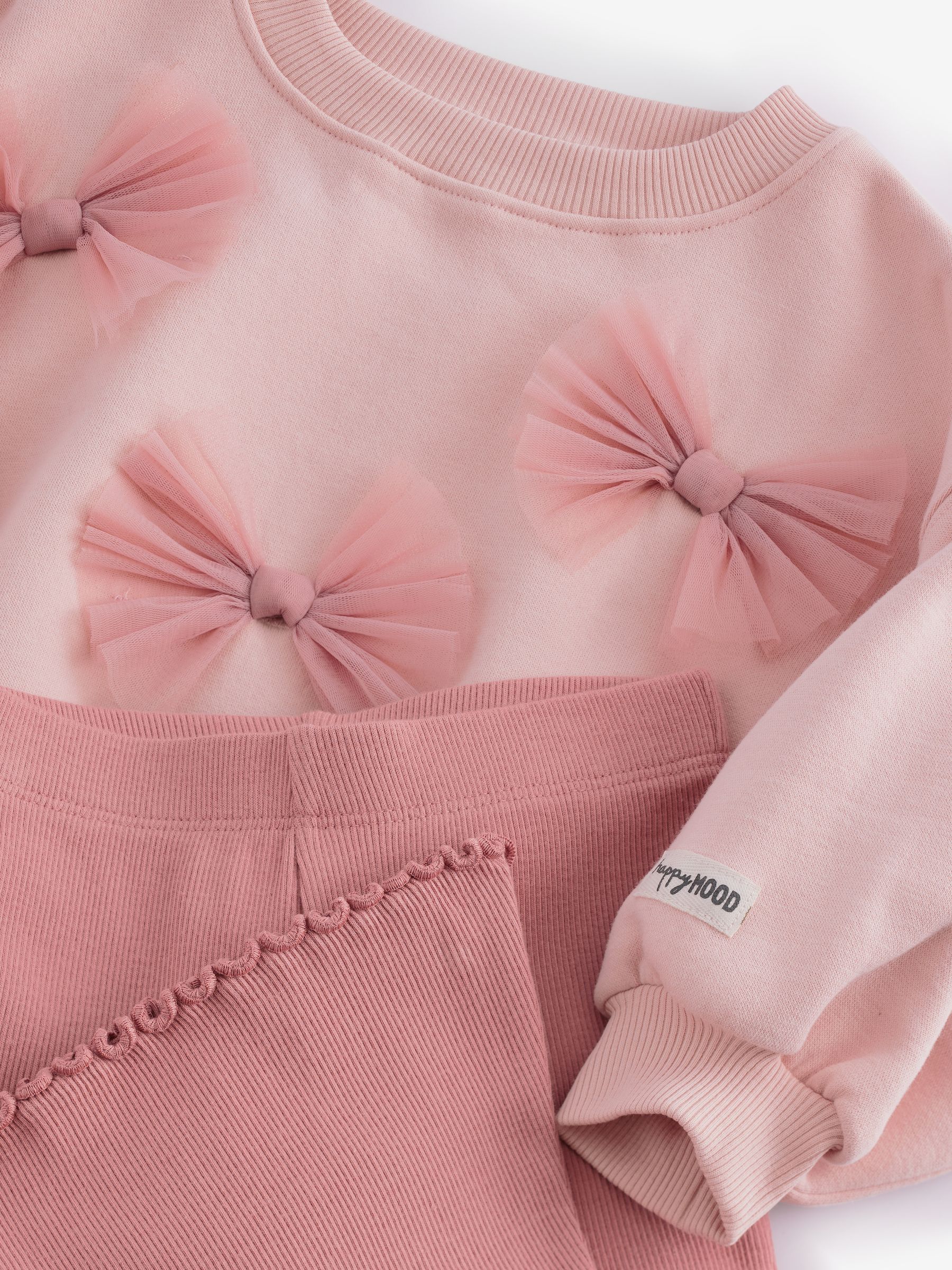 Buy Pink Bow Sweatshirt And Flare Set (3mths-7yrs) from Next Ireland