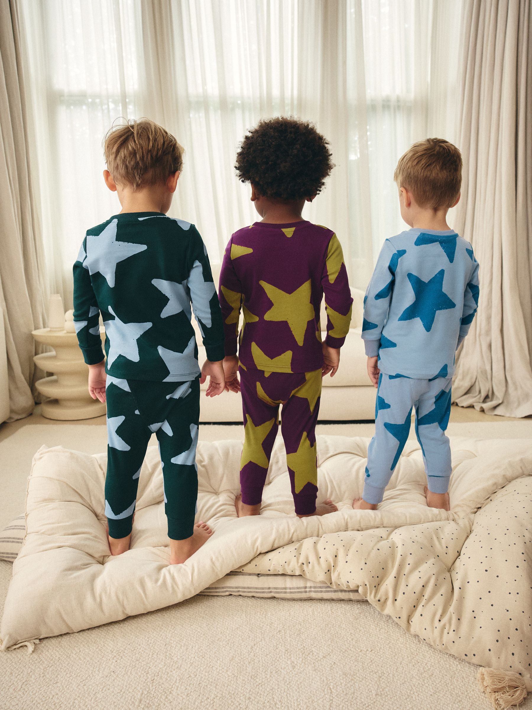 Buy Multi 3 Pack Snuggle 100% Cotton Pyjamas (9mths-10yrs) from the ...