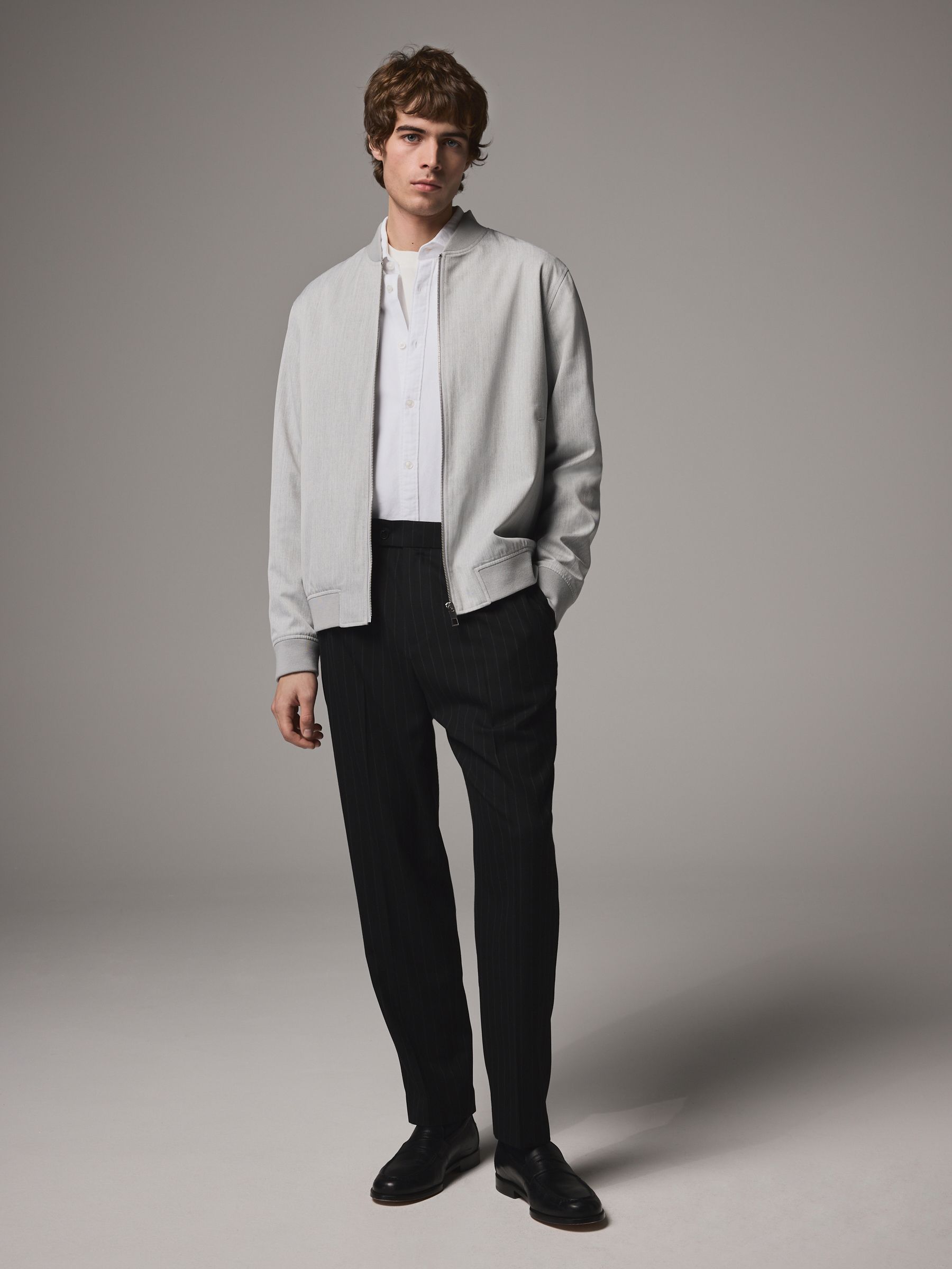 Buy Light Grey Smart Bomber Jacket from the Next UK online shop