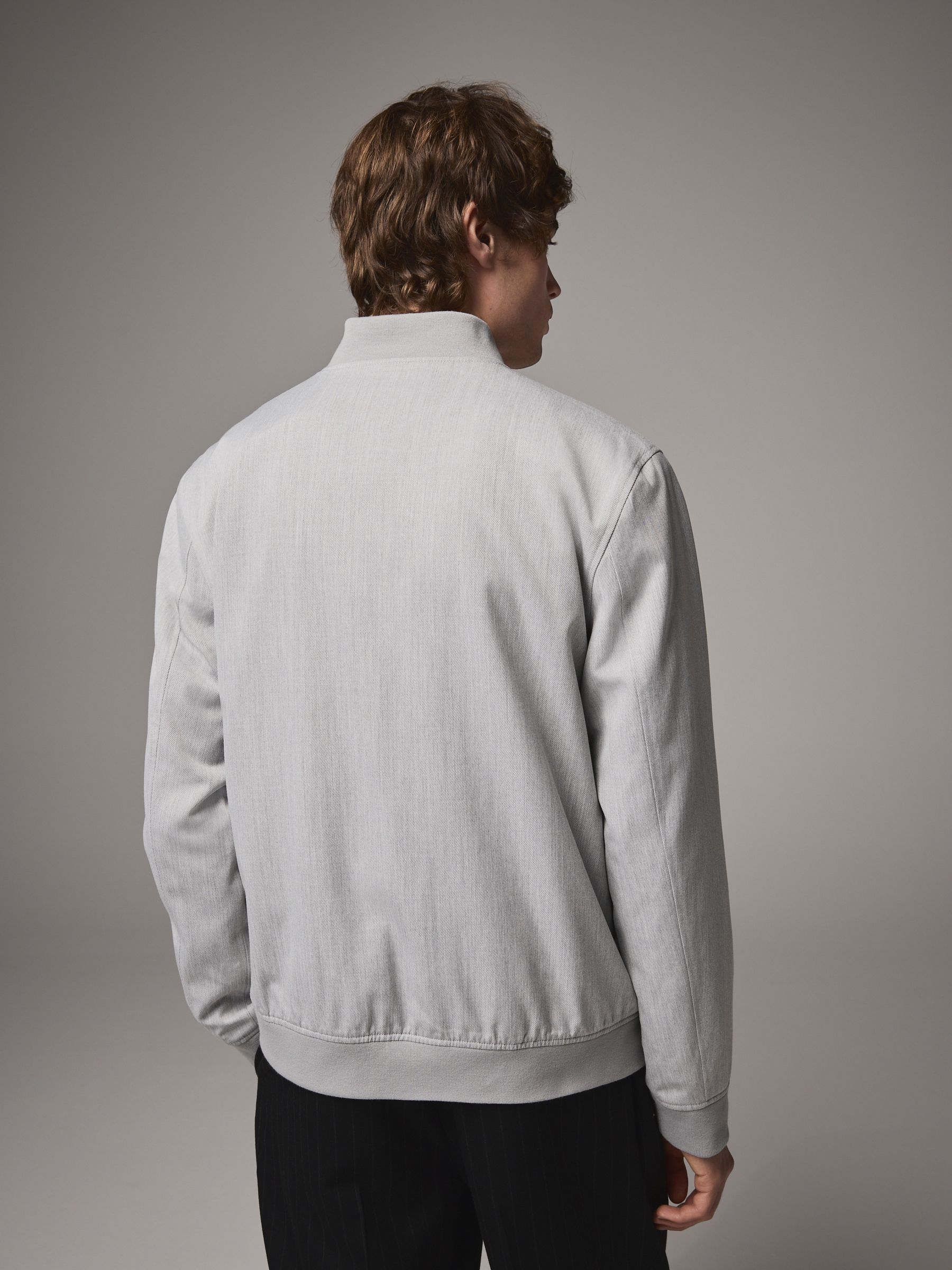 Buy Light Grey Smart Bomber Jacket from the Next UK online shop