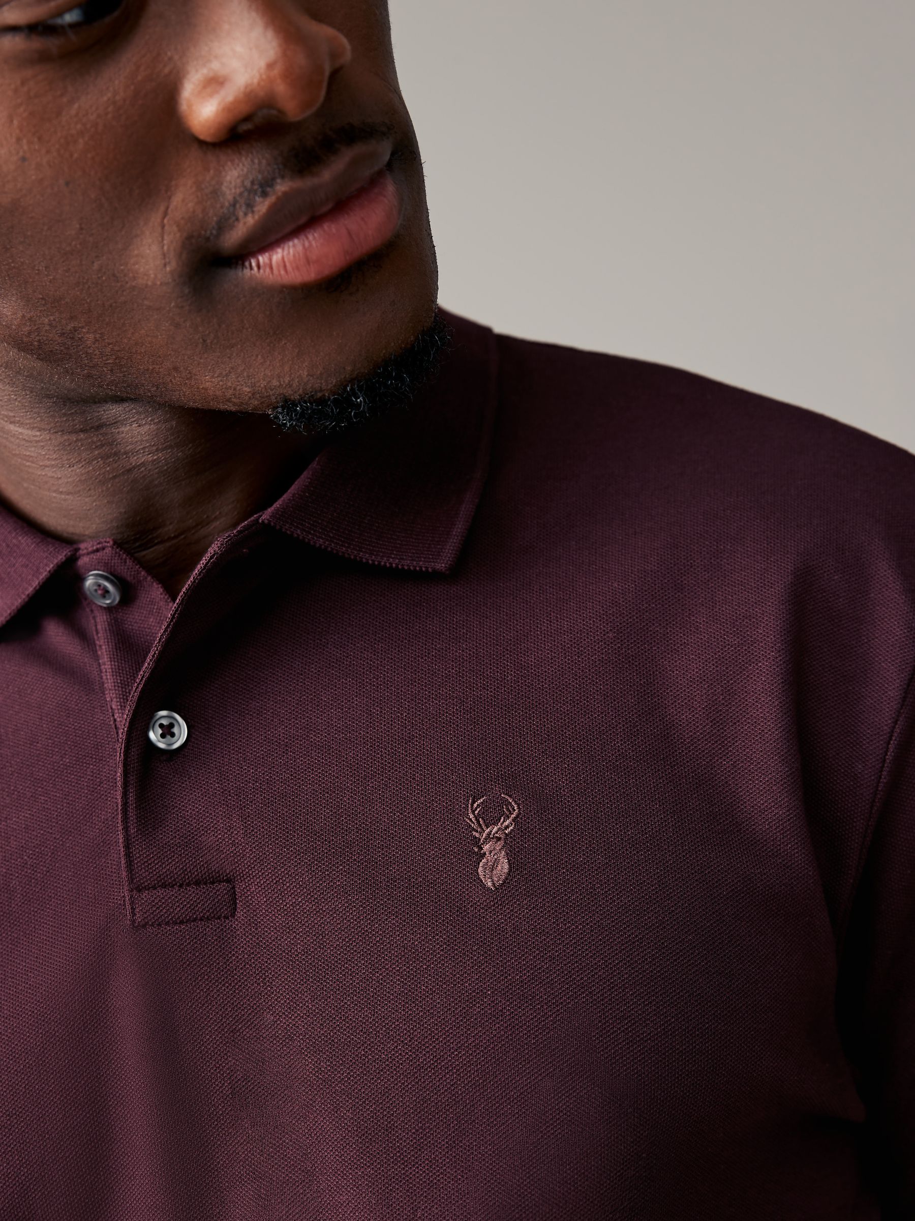 Buy Purple Fig Regular Fit Short Sleeve Pique Polo Shirt from the Next ...