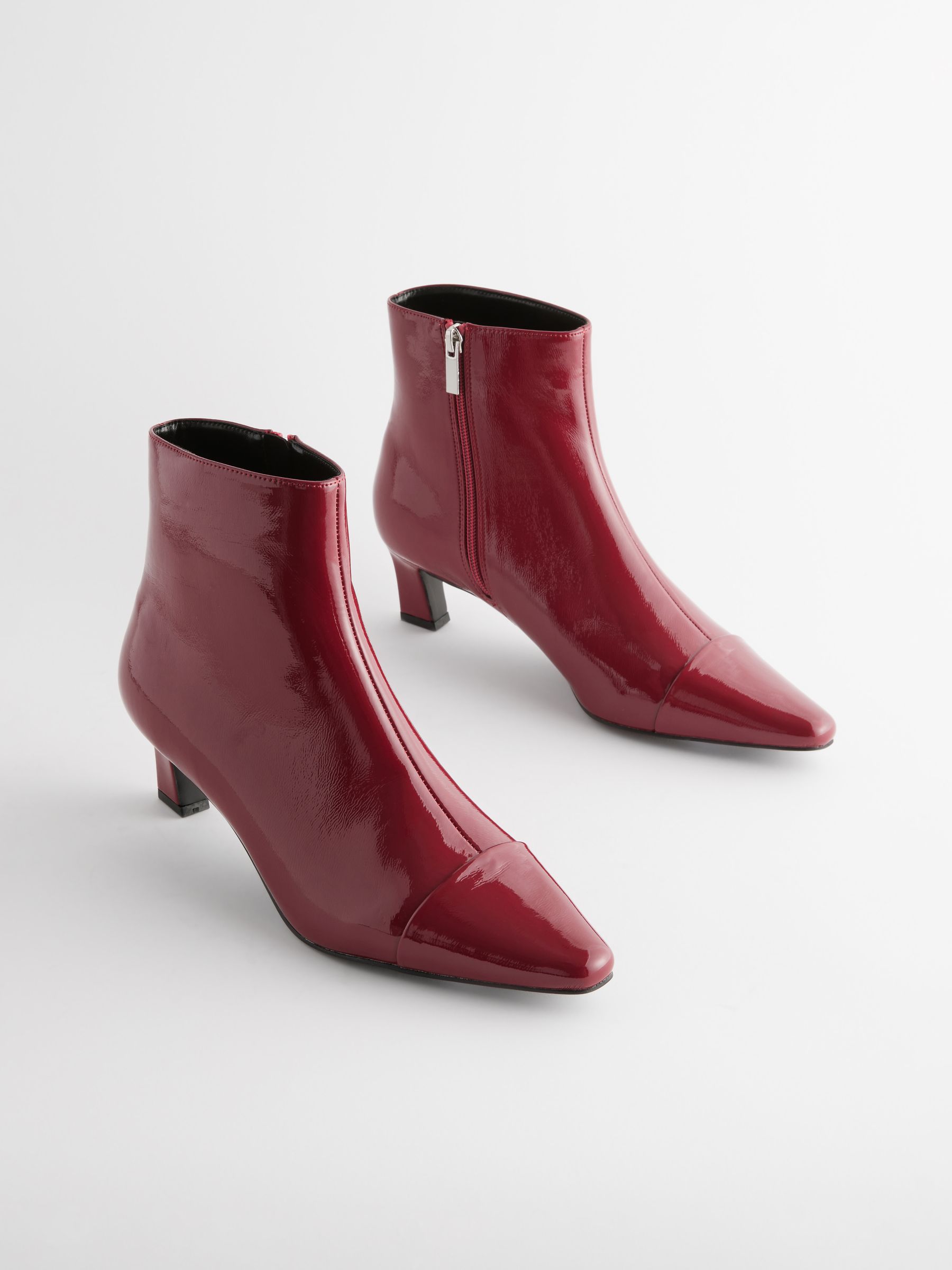 Buy Red Patent Forever Comfort® Chisel Toe Ankle Boots from the Next UK ...